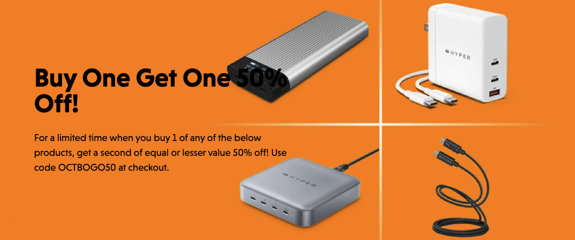 HYPER BOGO 50% off: 27,000mAh 245W Battery Pack, chargers, Thunderbolt ...