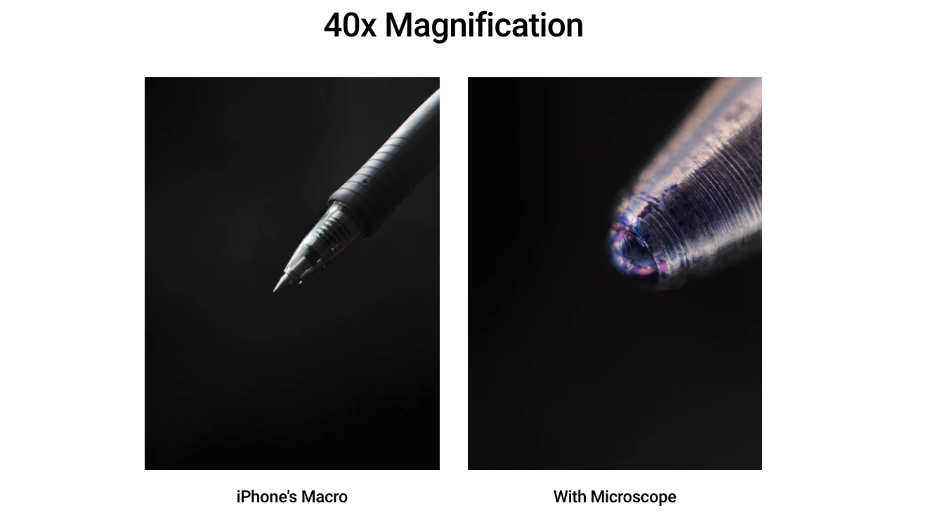 New iPhone magnification lens with up to 200x zoom