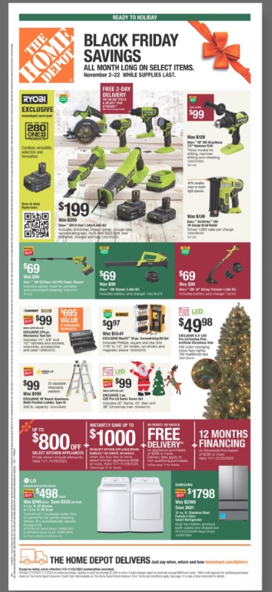Home Depot 2023 Black Friday ad