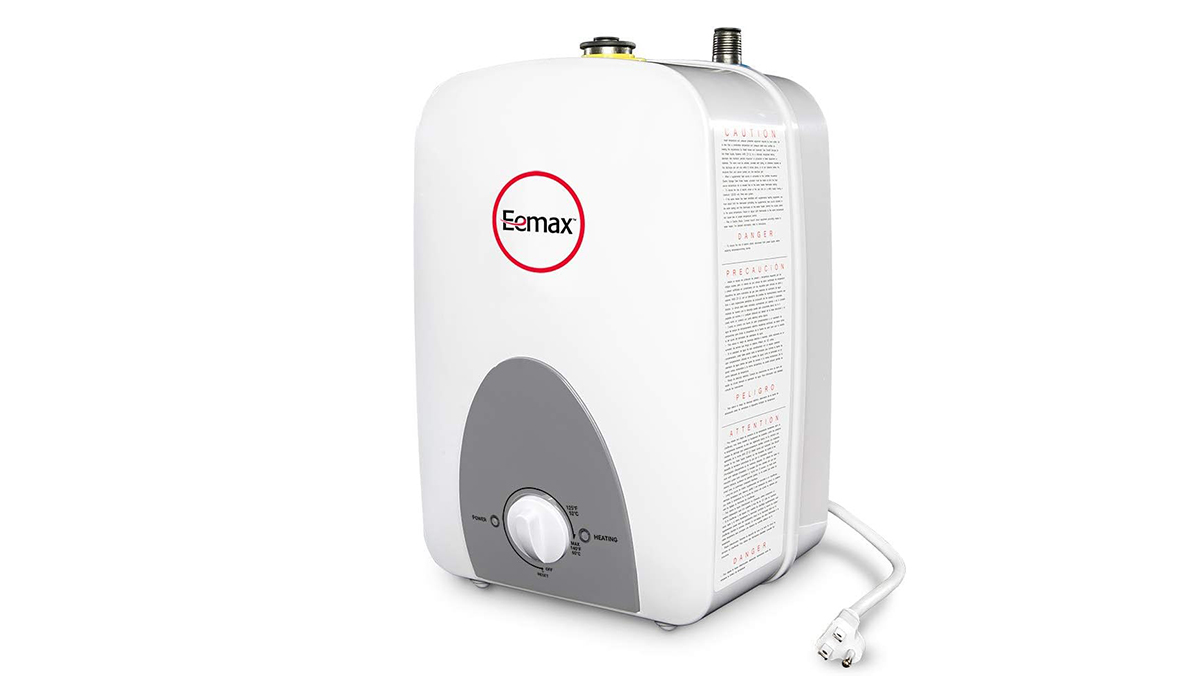 Eemax's 1.5-gallon mini tank electric water heater is ideal for under ...