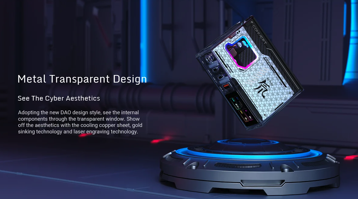 REDMAGIC's wild new transparent charger with onboard display