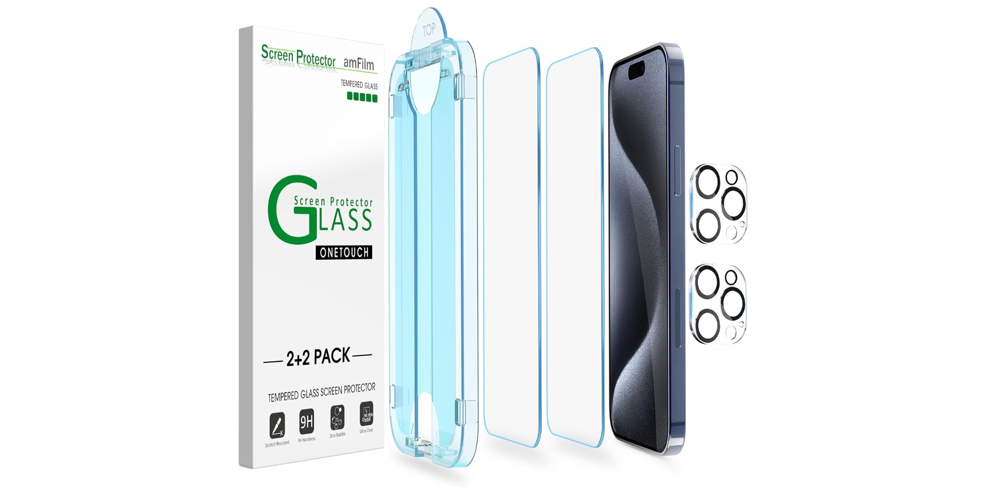 These amFilm iPhone 15 series tempered glass screen protectors are now ...