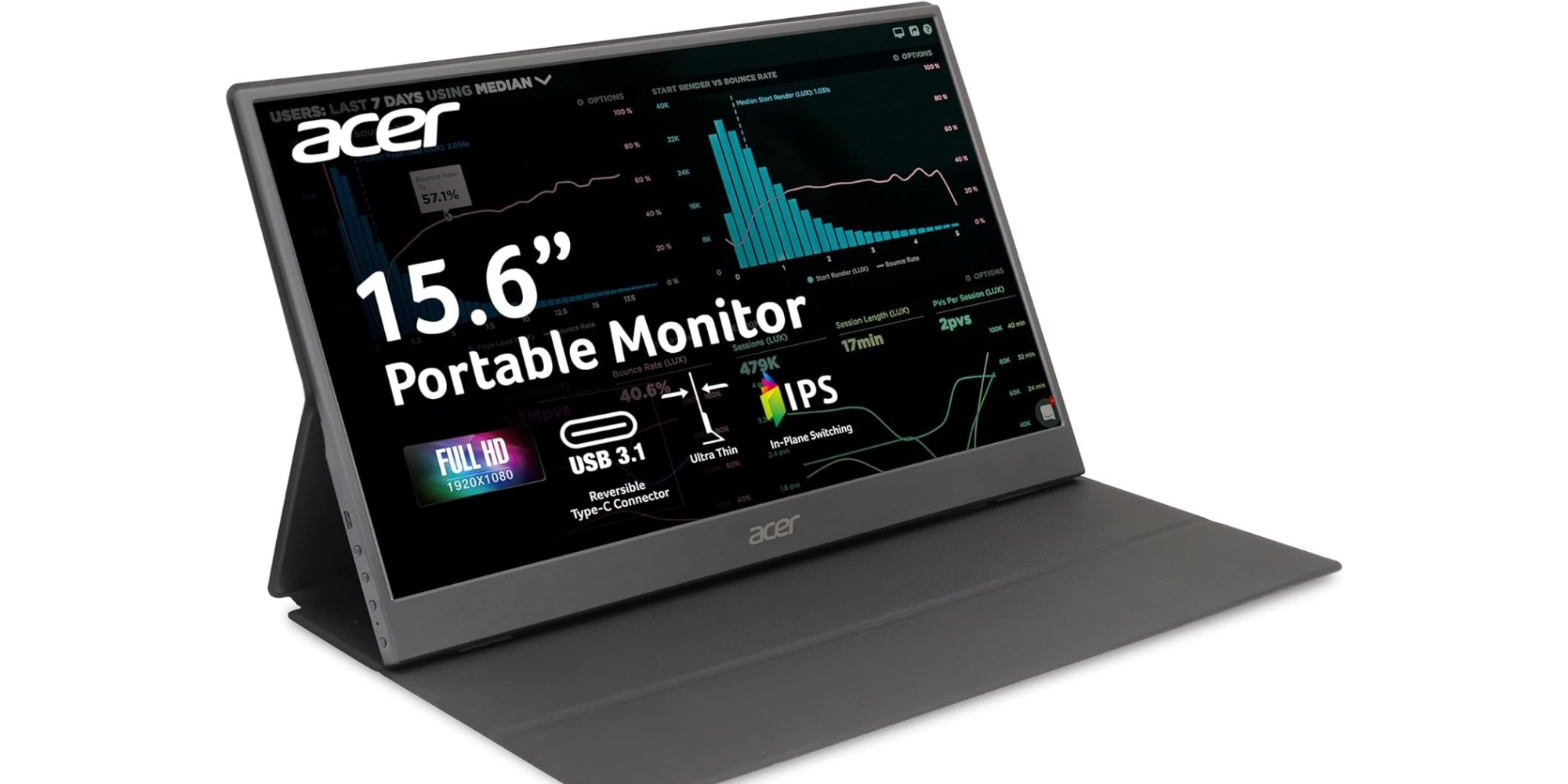 Acer's 15.6-inch portable 1080p USB-C monitor drops to just $82 (Reg. $150)