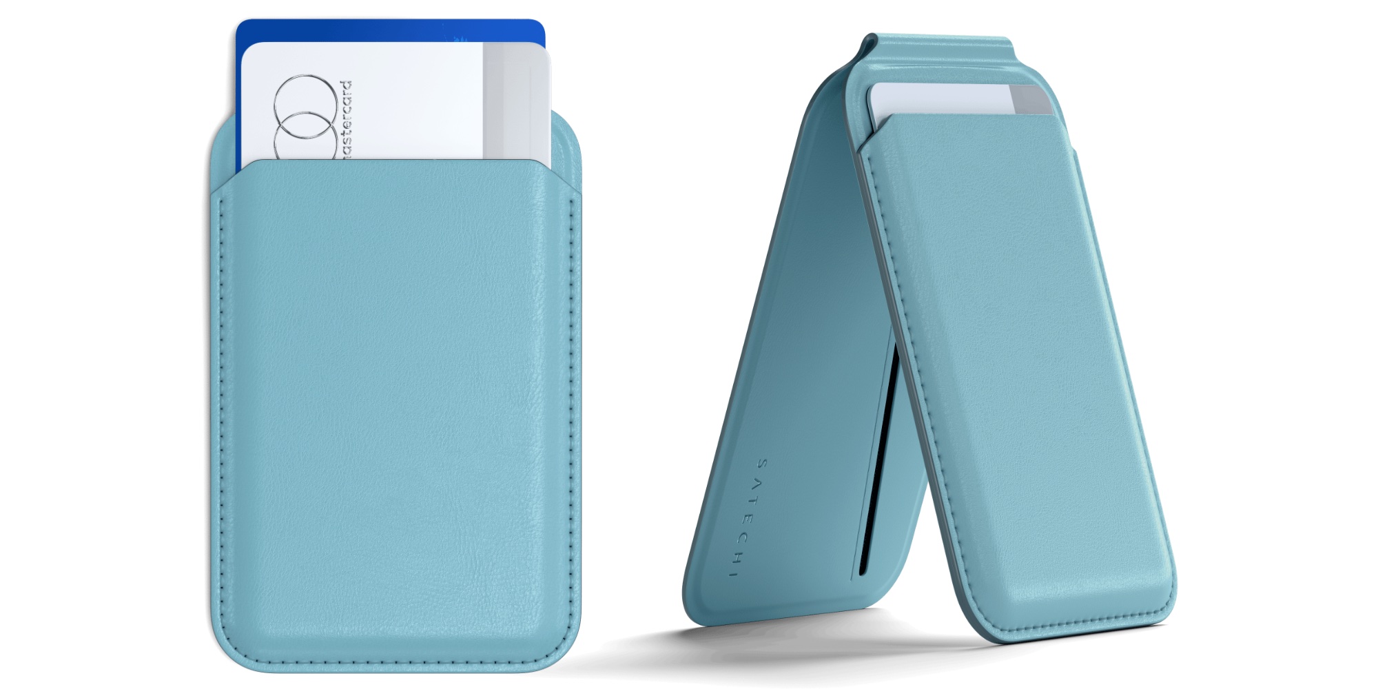 Satechi MagSafe Wallet refreshed in new light blue vegan leather