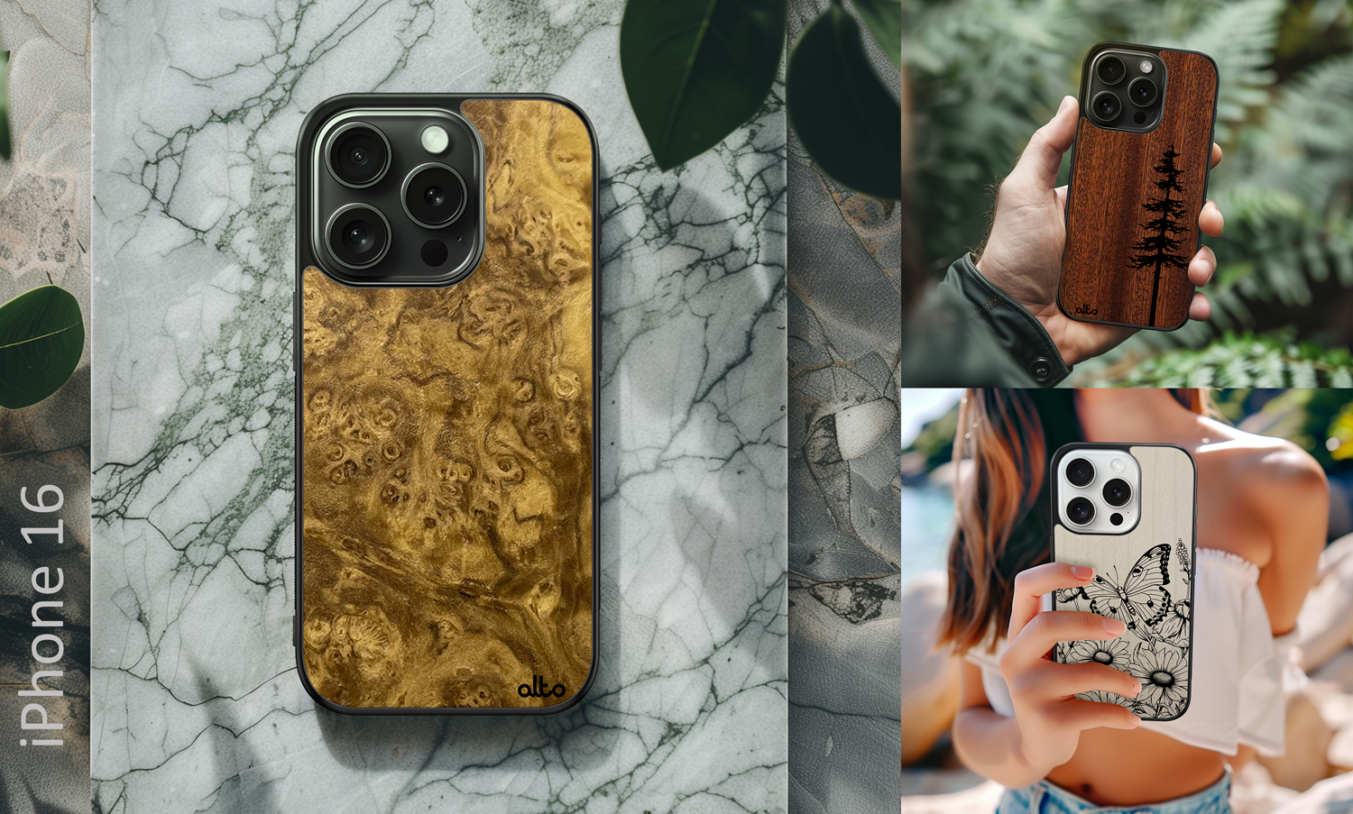 Alto's new customizable natural wood iPhone 16 cases, 20% off