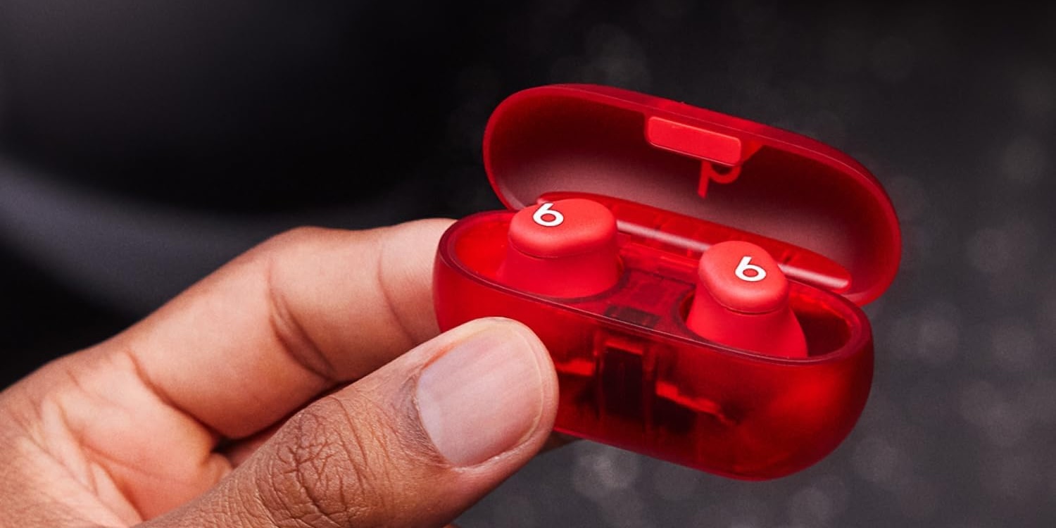 Beats Solo Buds with 18-hr. battery in black, gray, and Transparent Red ...