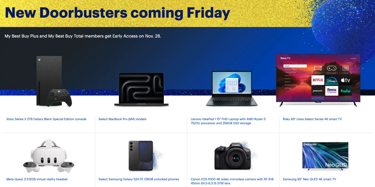Best Buy details this week's upcoming Black Friday Doorbusters