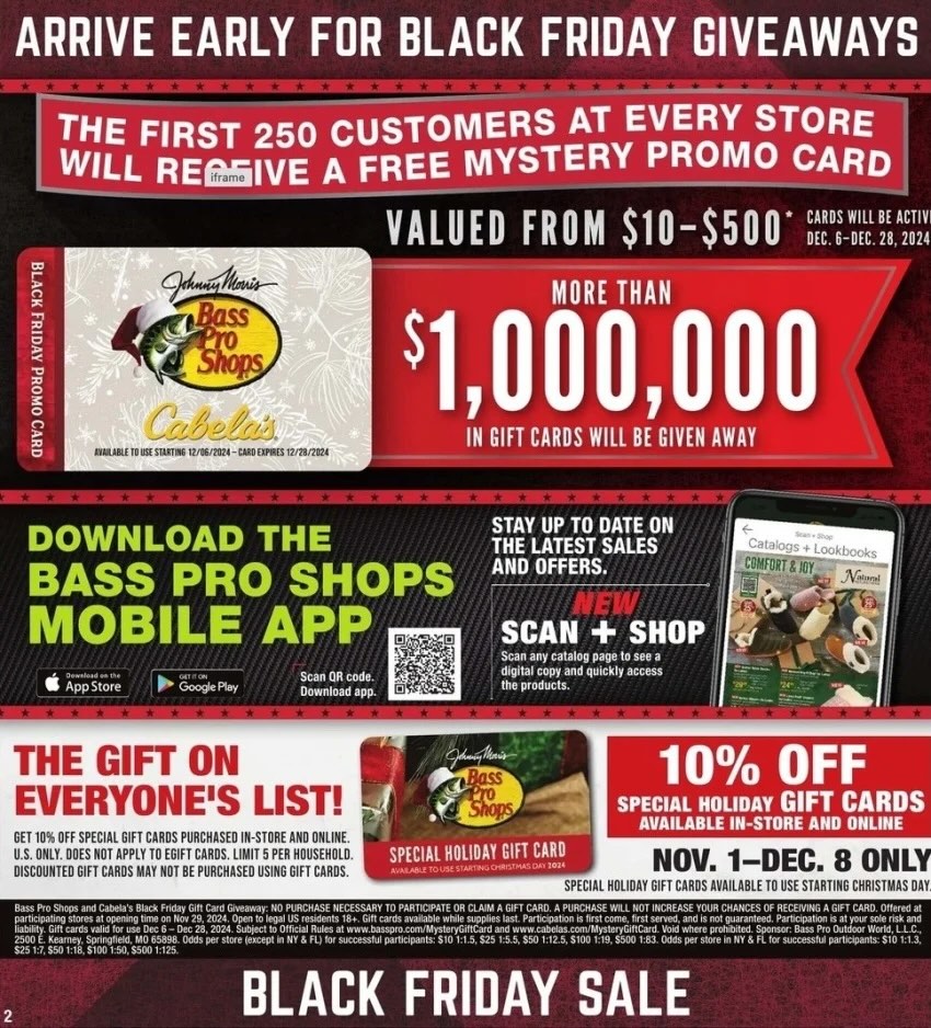 Bass Pro Shops and Cabela’s 2024 Black Friday ad