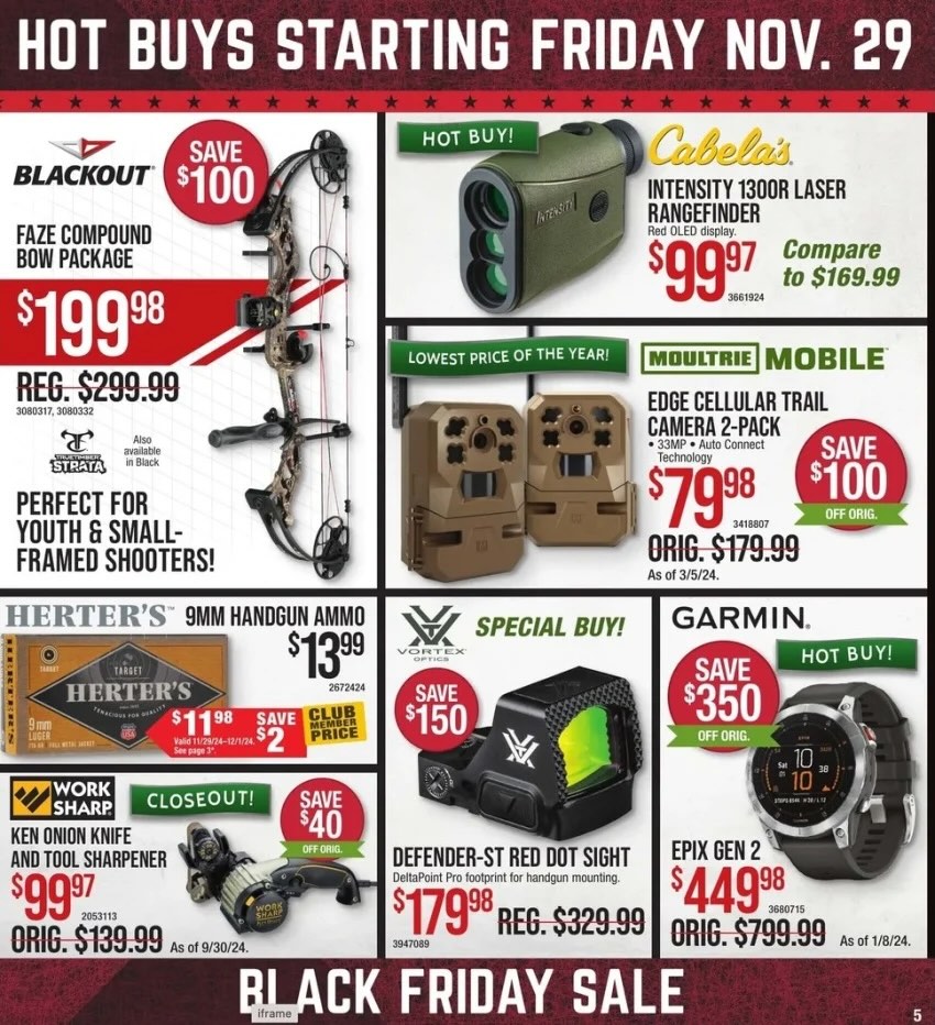 Bass Pro Shops and Cabela’s 2024 Black Friday ad