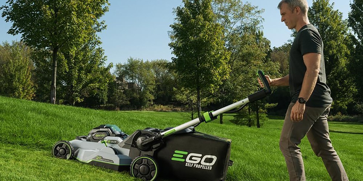 EGO's 56V 21-inch self-propelled mower with Select Cut and two 6.0Ah ...