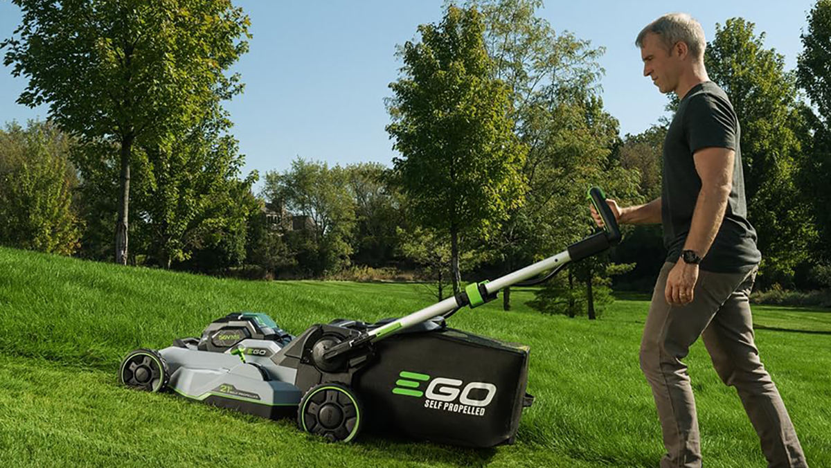 EGO's 56V 21-inch self-propelled mower with Select Cut and two 6.0Ah ...
