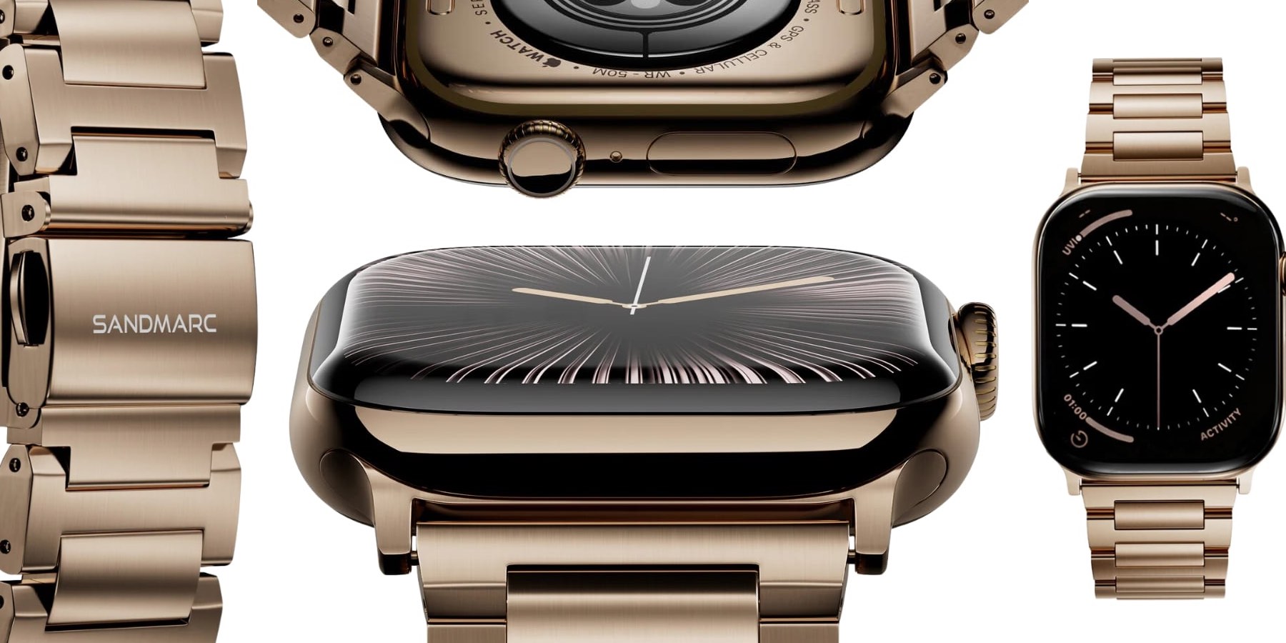 SANDMARC unleashes golden Titanium bracelet for Apple Watch Series 10 ...