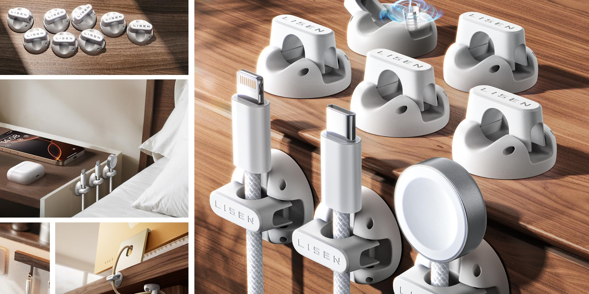 Lock your favorite cords in place with this 8-pack of spring-loaded ...