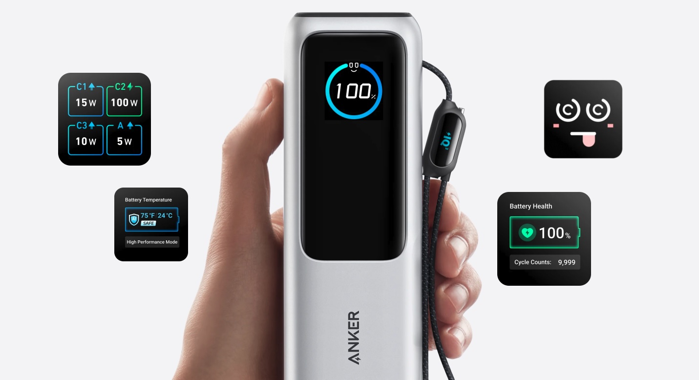 Anker debuts new display-laden chargers at CES 2025