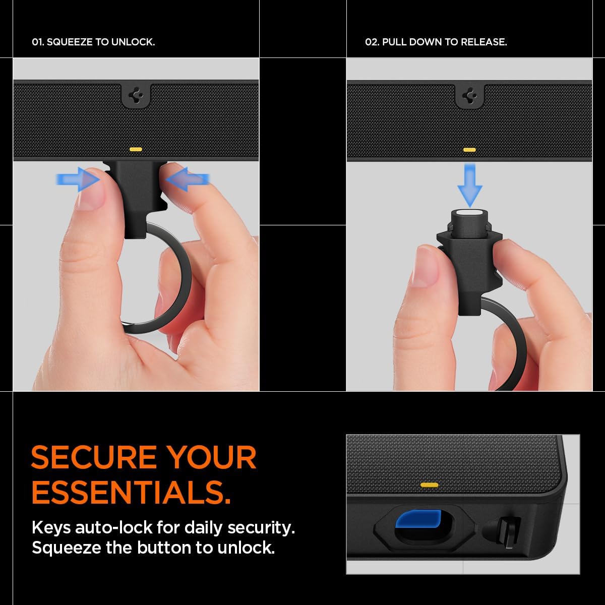 New Spigen magnetic key ring carabiner and wall organizer system