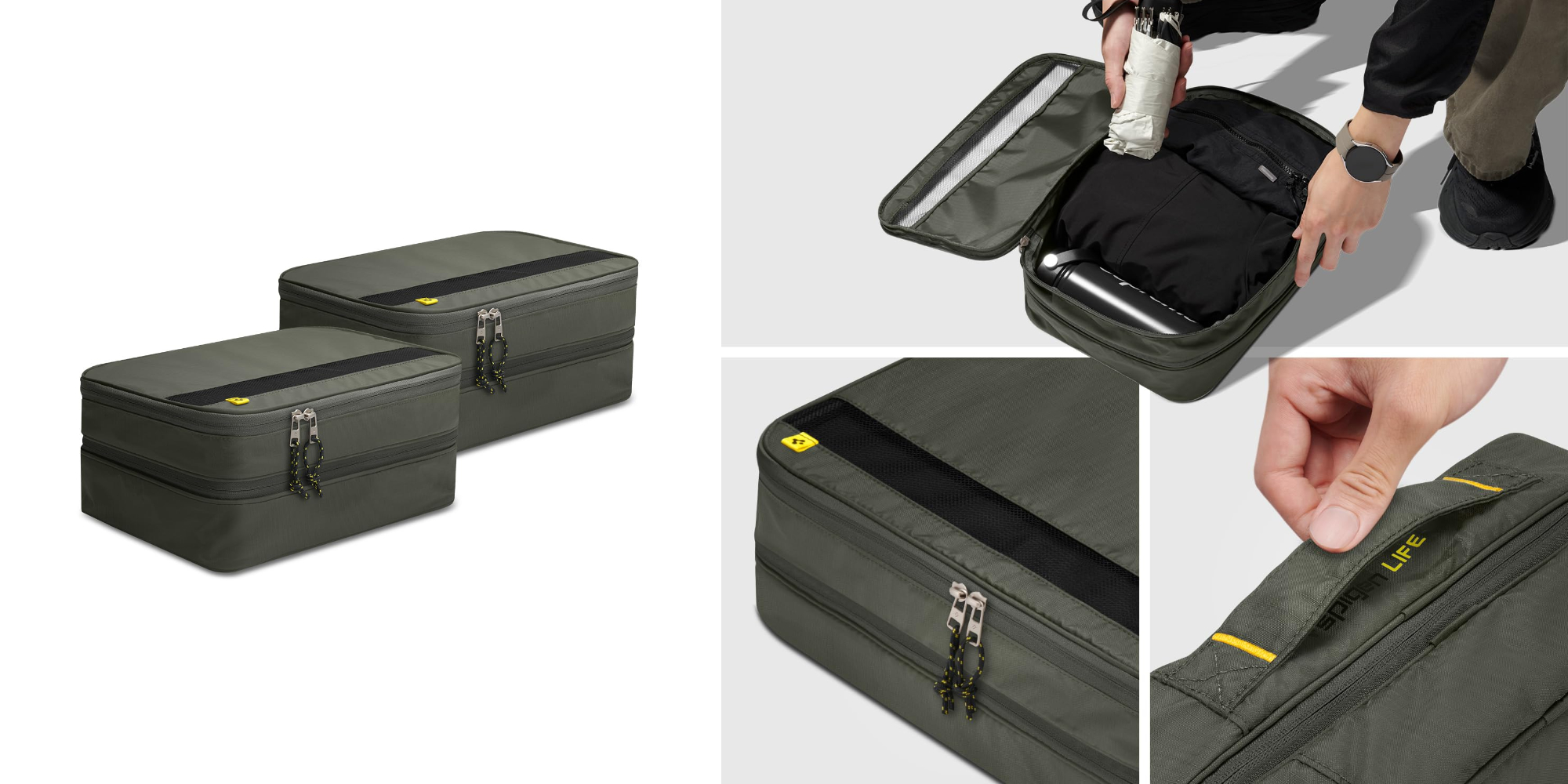 Stow tech, clothing, and other gear efficiently with two Spigen packing ...