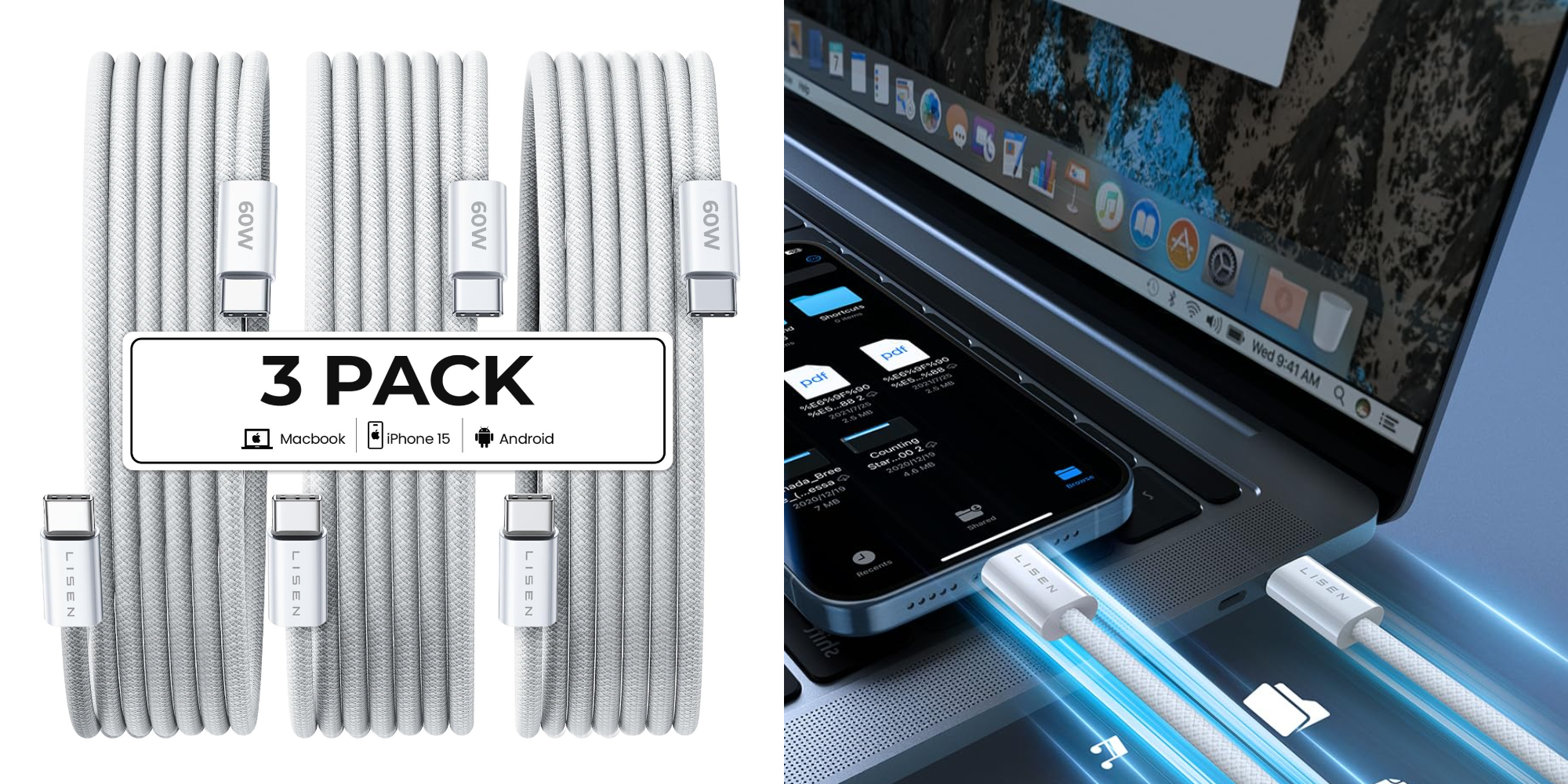 LISEN's 3-pack of already-affordable USB-C cables now costs less at $2. ...