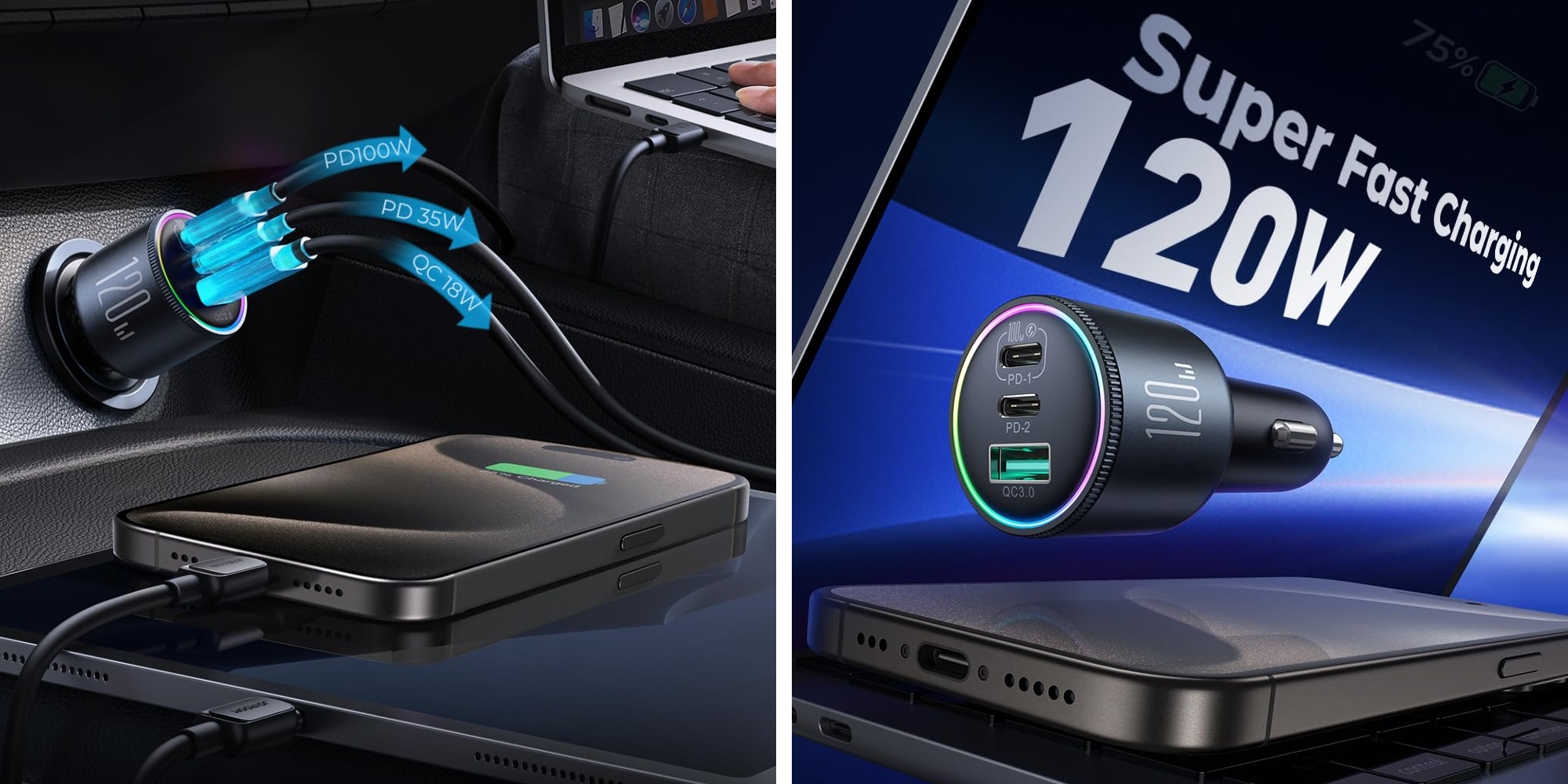 Stack discounts and this 120W USB-C car charger is yours for $12 Prime ...