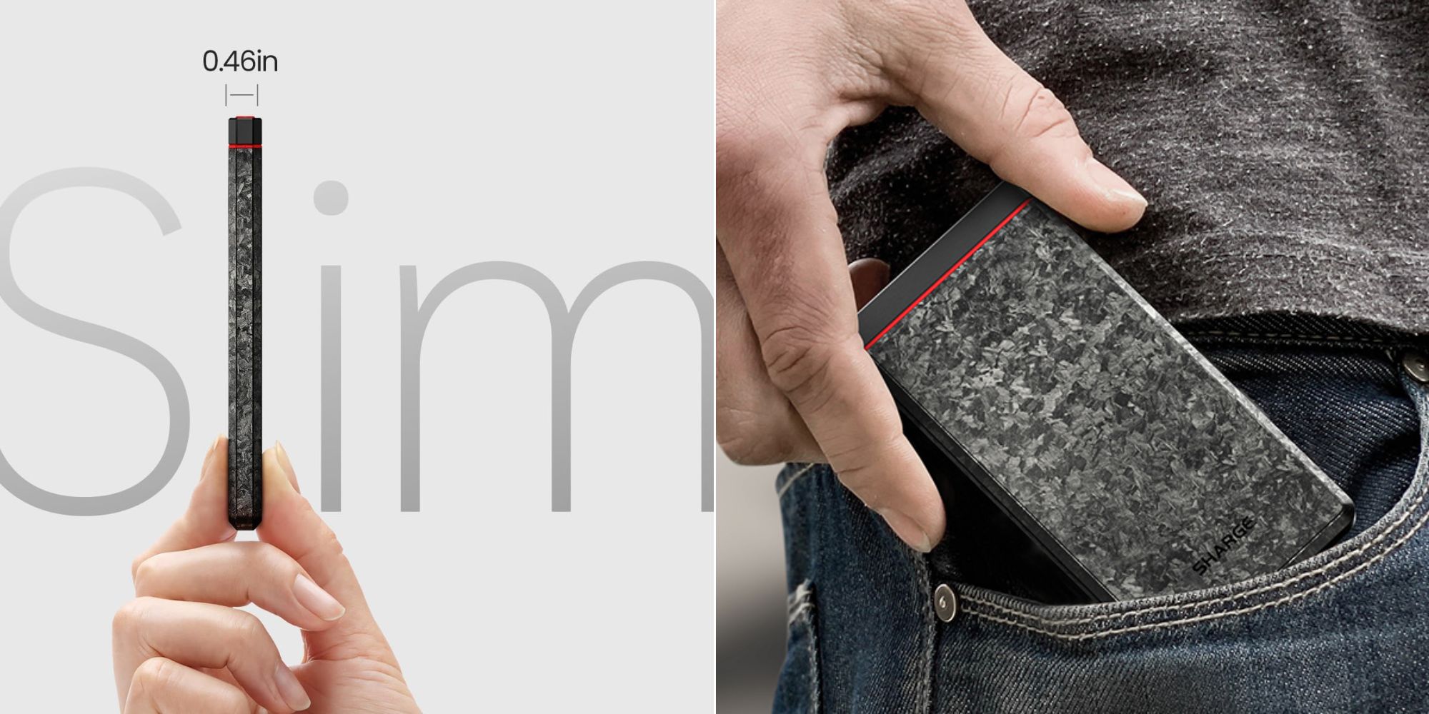 Sharge's super-slim carbon fiber 10,000mAh power bank slips in your ...