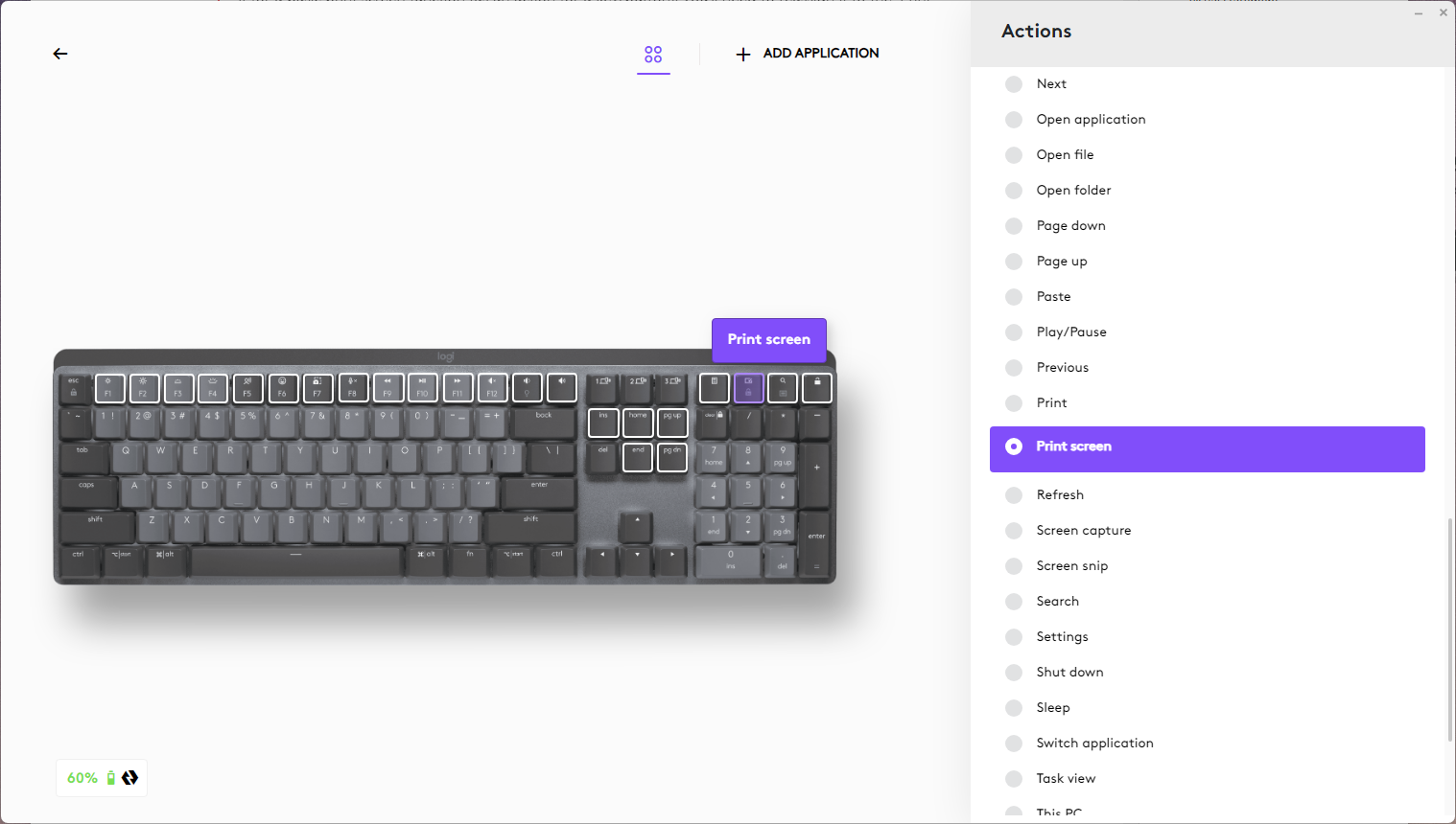 Logitech keyboard update breaks 'Print Screen' shortcut