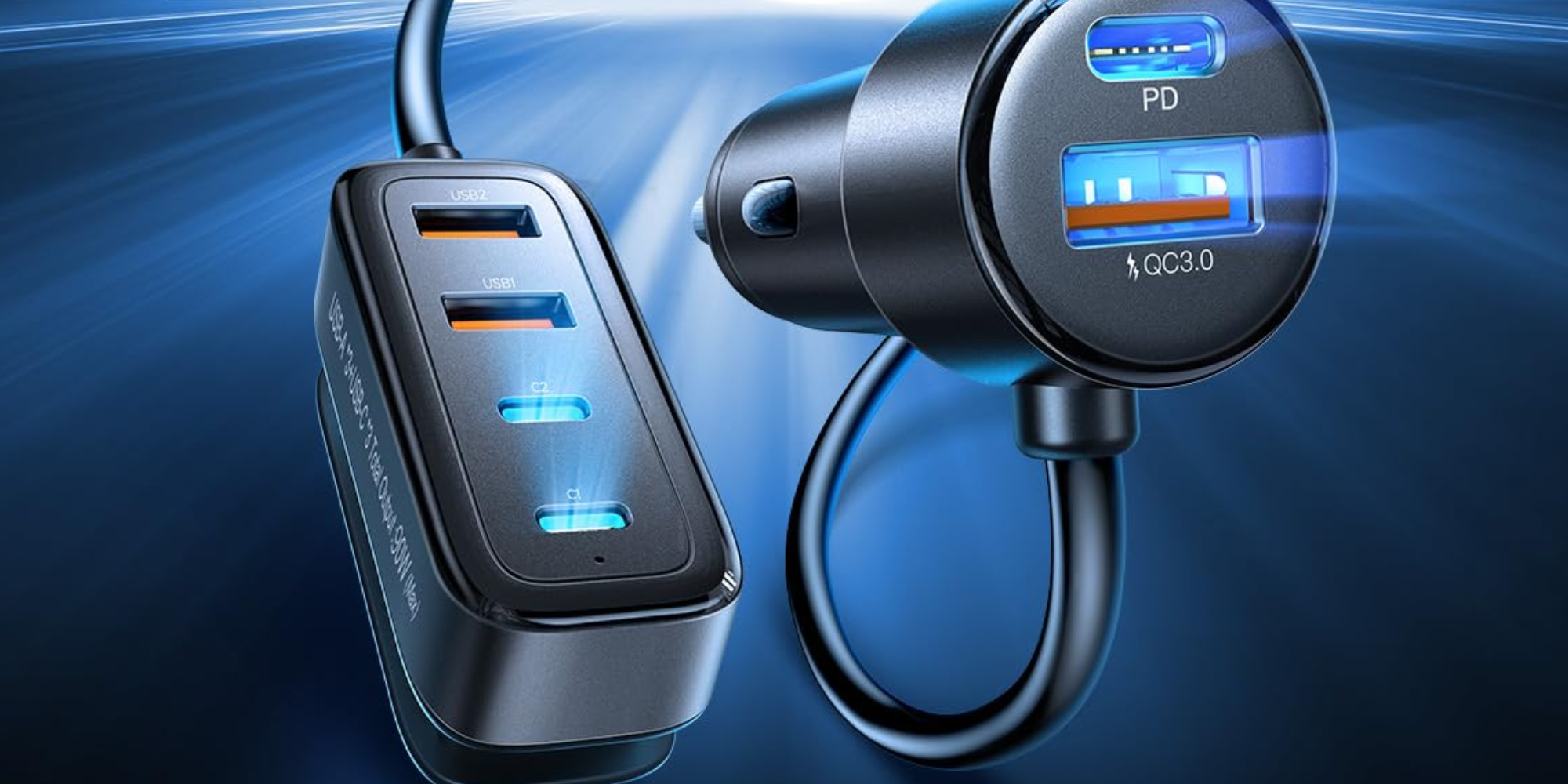 Everyone can refuel with this 6-port 108W front and back seat car ...