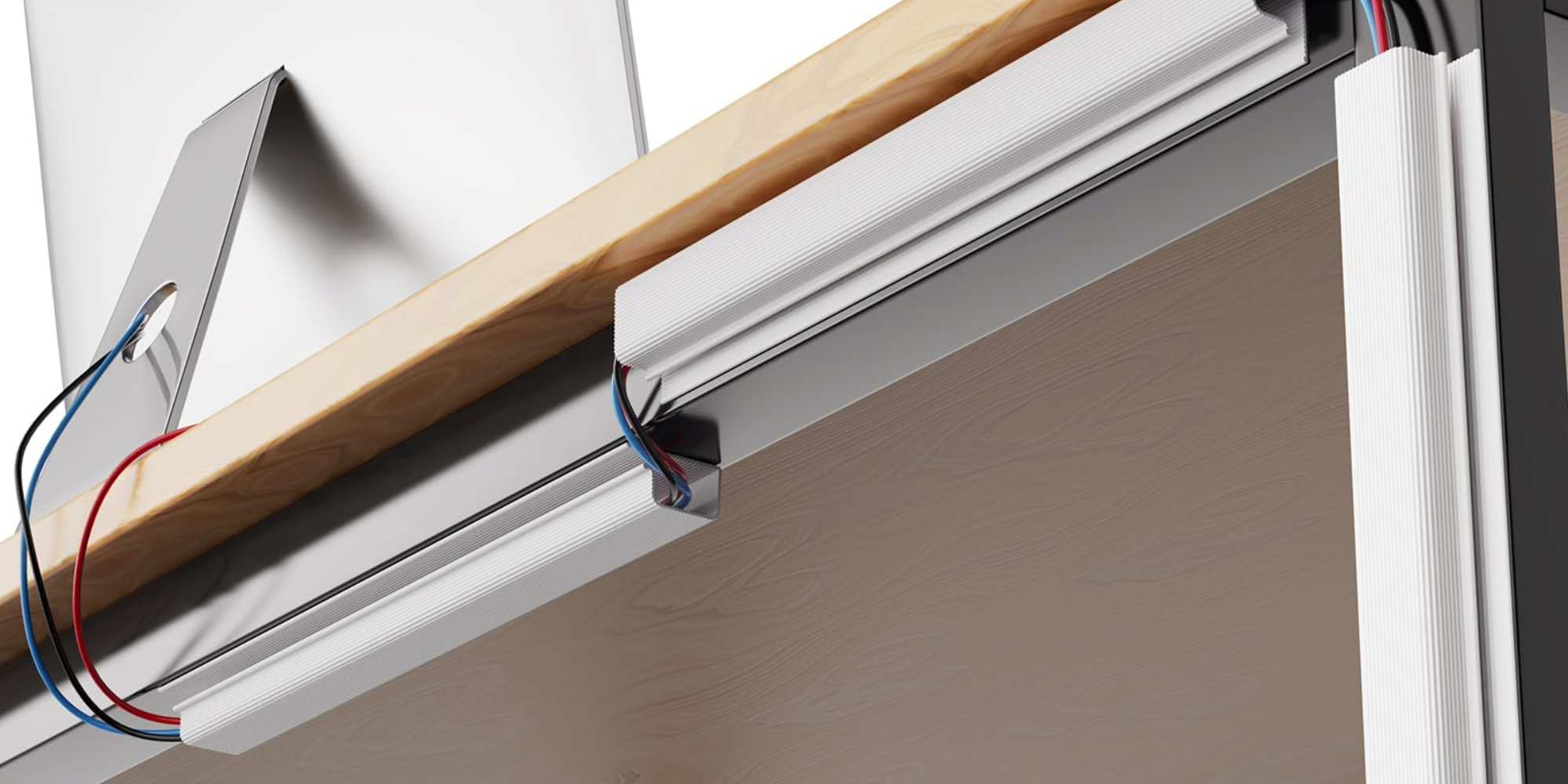 What cords? This under-desk cable management kit quickly hides them for ...