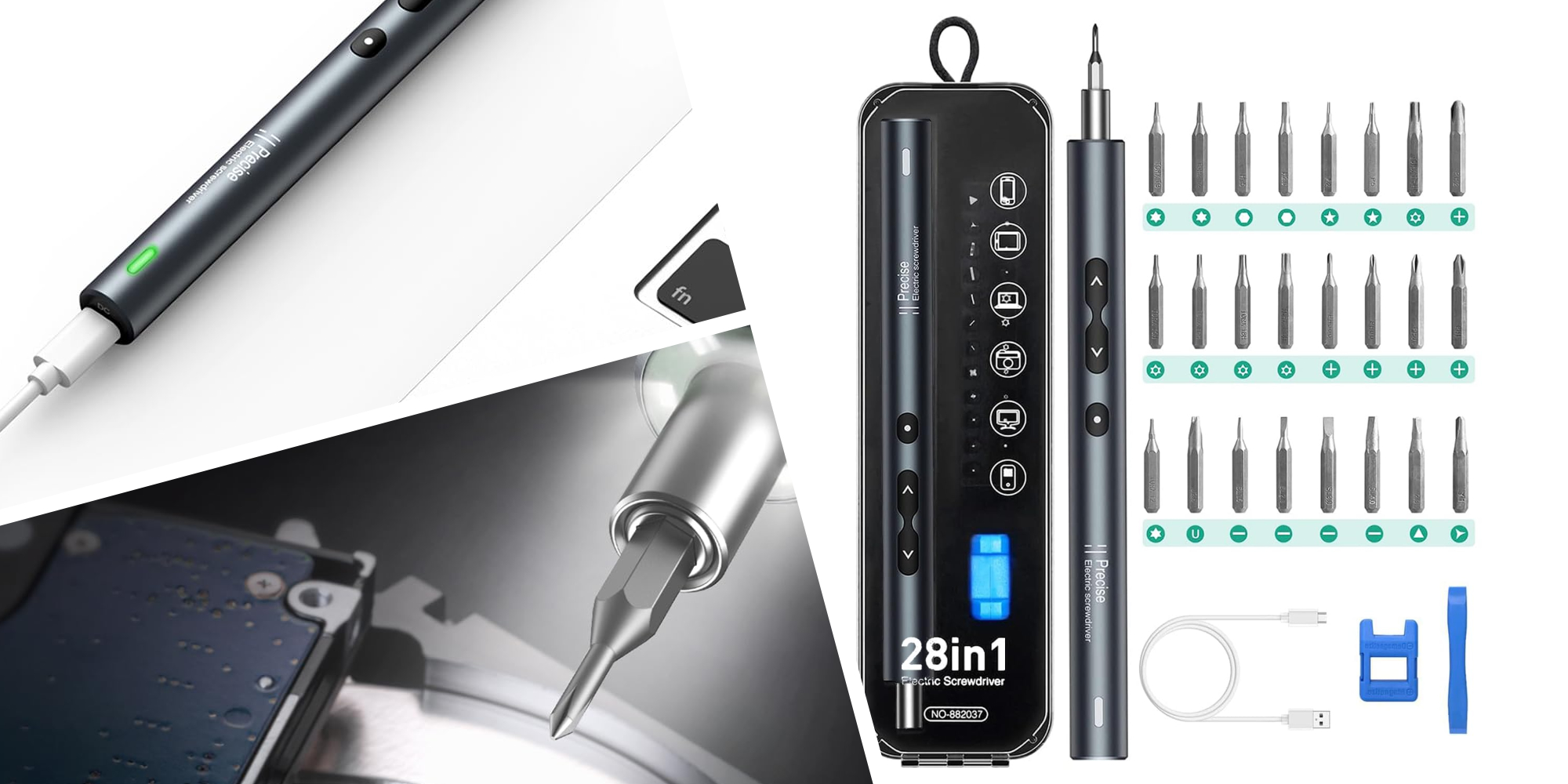 Bag this electric 28-in-1 precision screwdriver set with USB-C charging ...