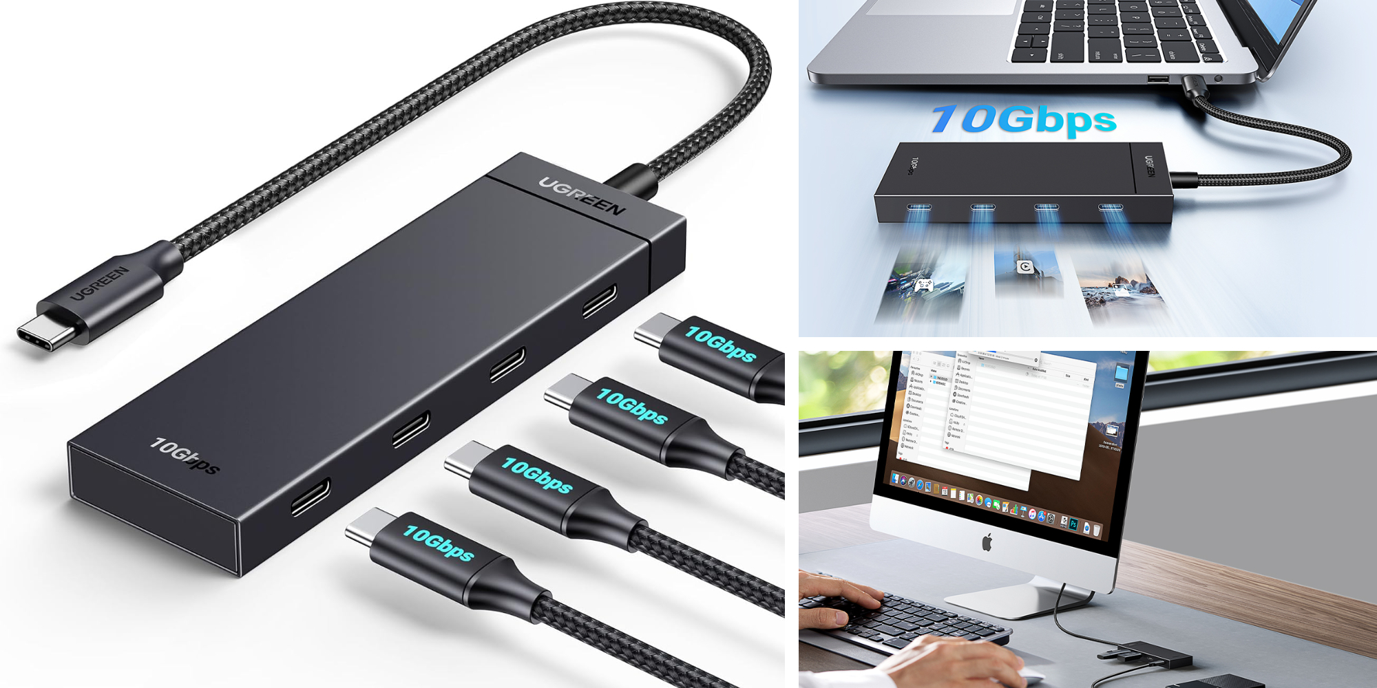 Add some more USB-C to your setup with this 4-port 10Gb/s hub at $15 ...