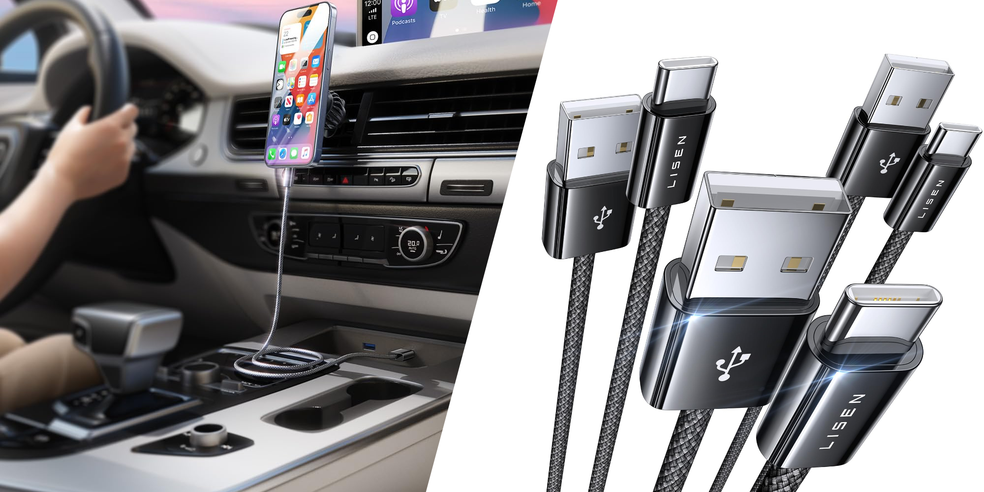 Nab three CarPlay-compatible USB-A to Type-C cables at just over $1 ...