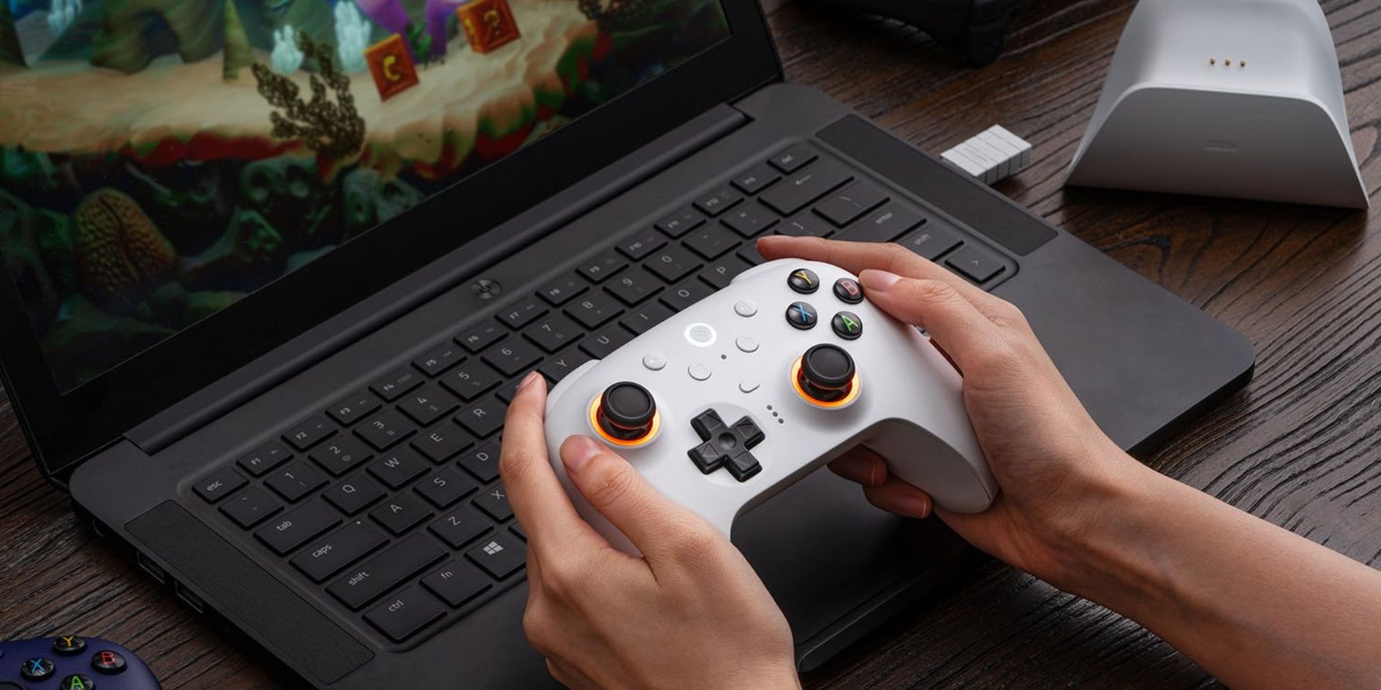 8Bitdo's Ultimate 2 wireless controller with charging dock, TMR ...