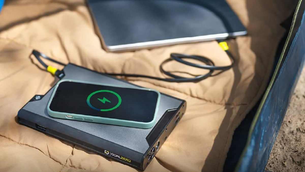 Goal Zero's Sherpa 100AC 25,600mAh 100W 5-port wireless AC power bank accompanies you anywhere ...