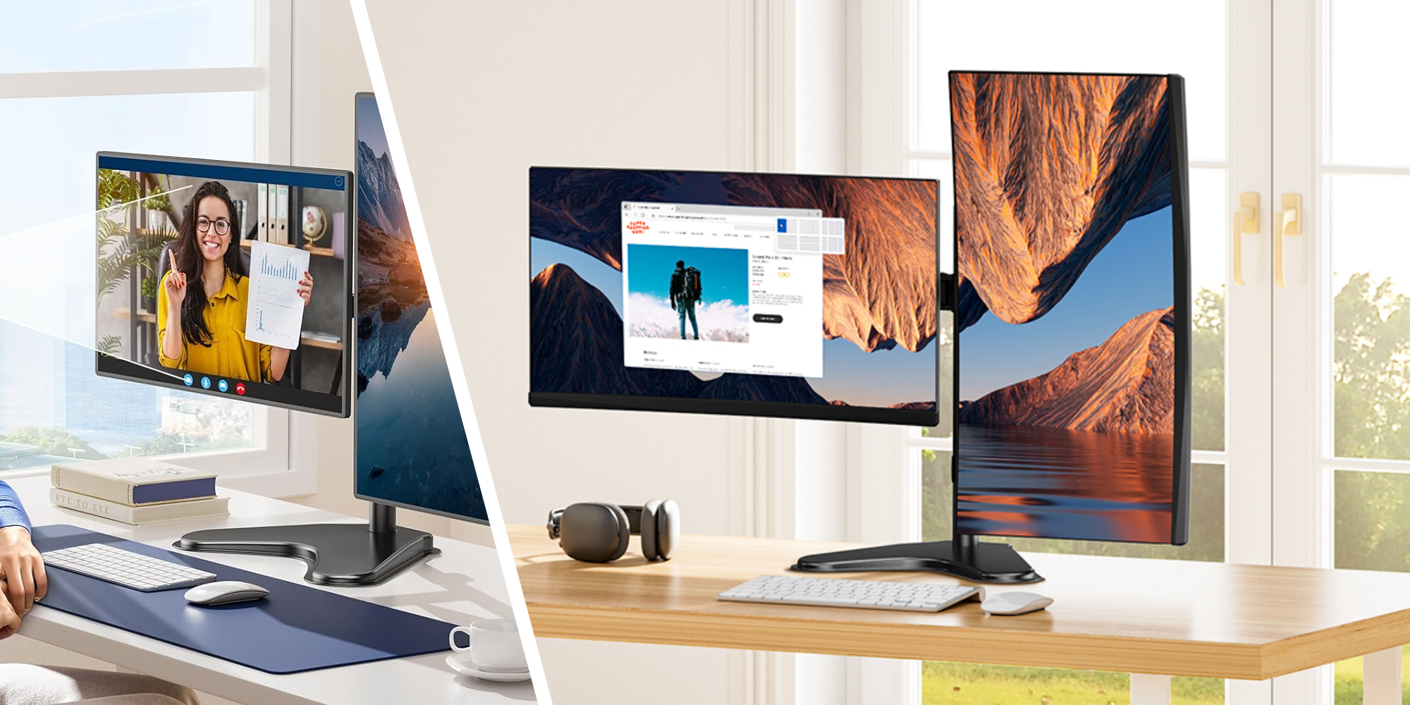 If your monitor stand stinks, level up with this flexible dual display ...
