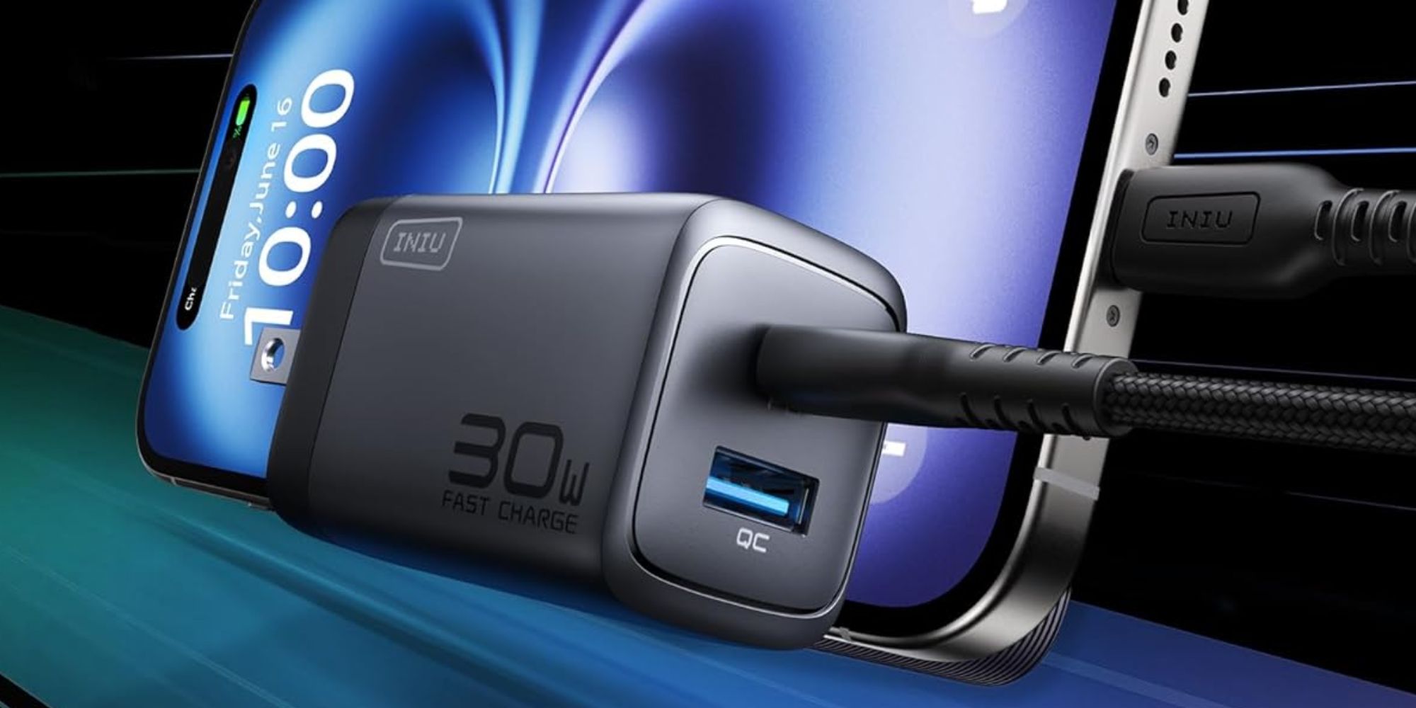 Grab two 30W 2-port Type-C wall chargers with a couple USB-C cables for ...