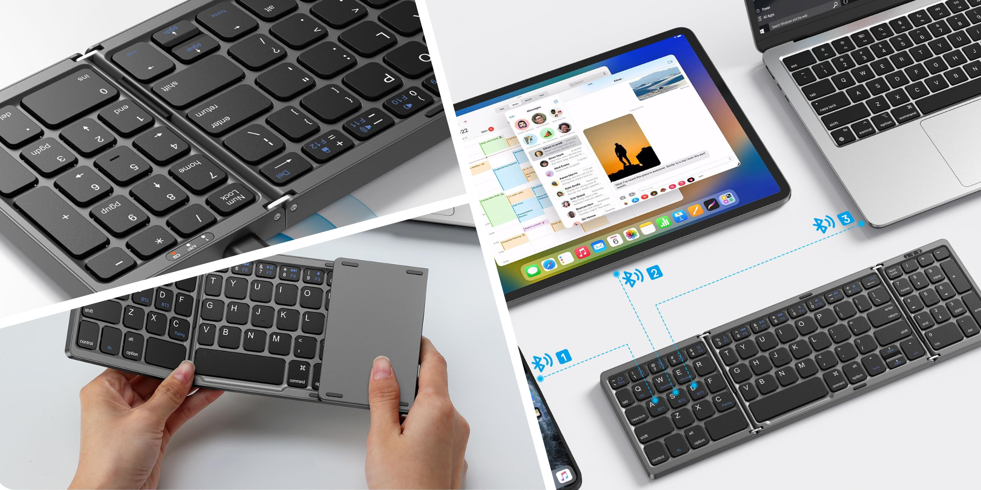 Drop this versatile and foldable Bluetooth keyboard in your bag while ...