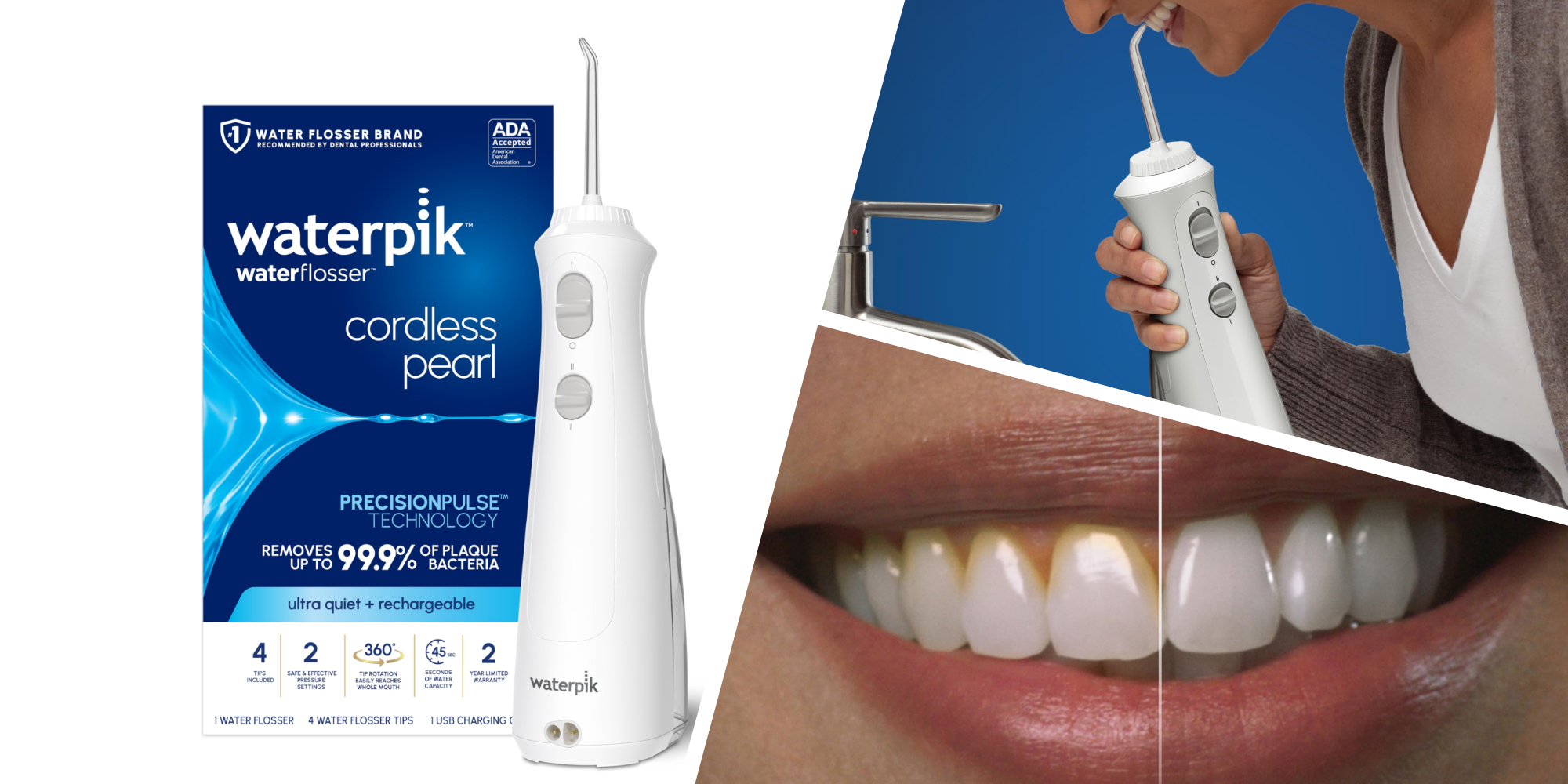 Give your smile a deep clean with Waterpik's Pearl rechargeable water ...
