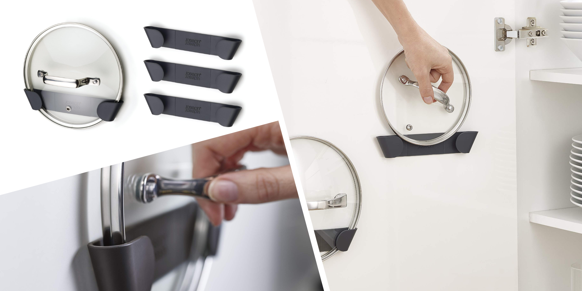 Get four pan lids out of your way with Joseph Joseph's peel-and-stick ...