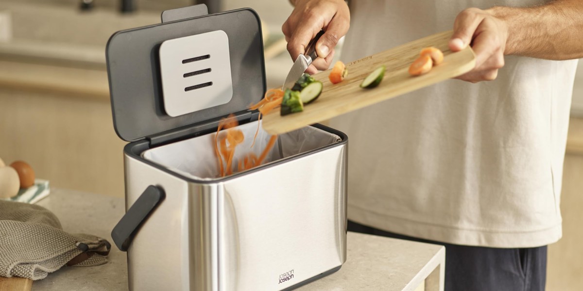 Joseph Joseph dresses up composting with its stainless steel bin at $32 ...
