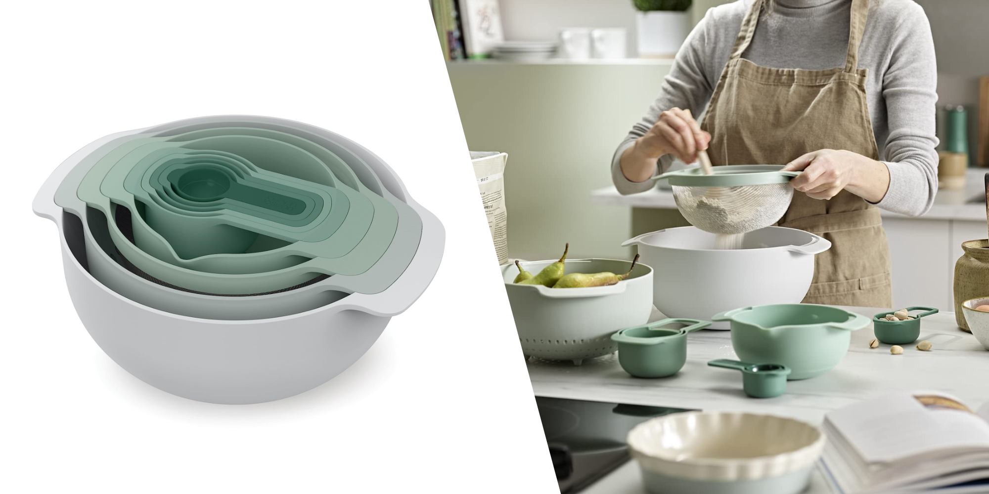 Reclaim cabinet space with Joseph Joseph's 9-piece Mixing and Measuring ...