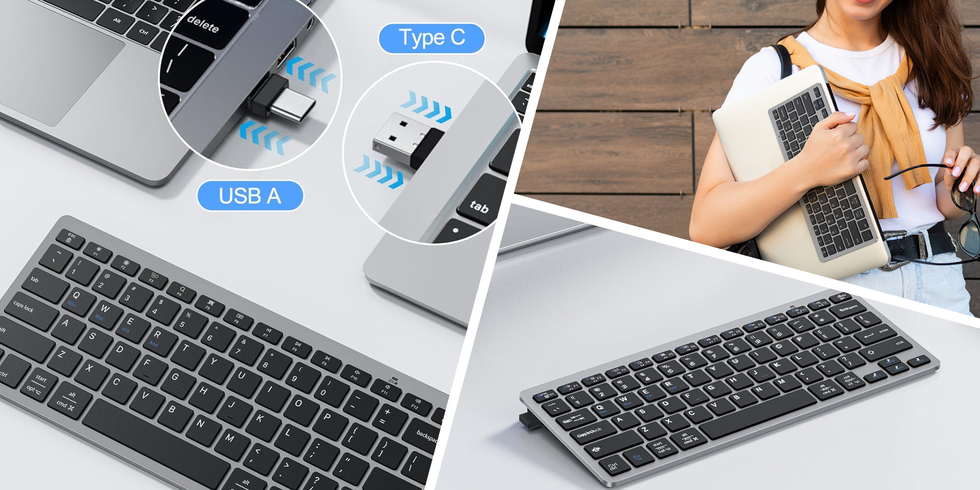 Score a spare 2.4GHz wireless keyboard with USB-A and Type-C dongle for ...