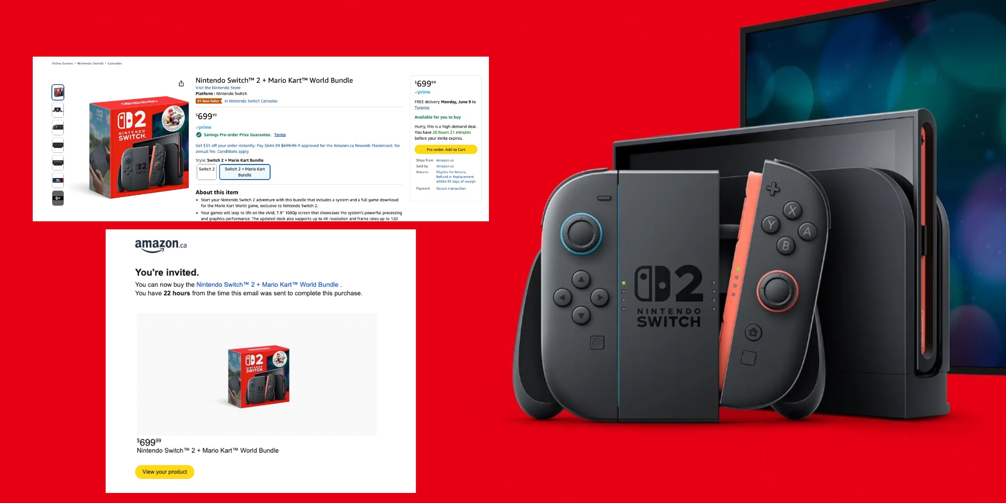 Switch 2 pre-order invites sent out to Amazon Prime members (Canada ...