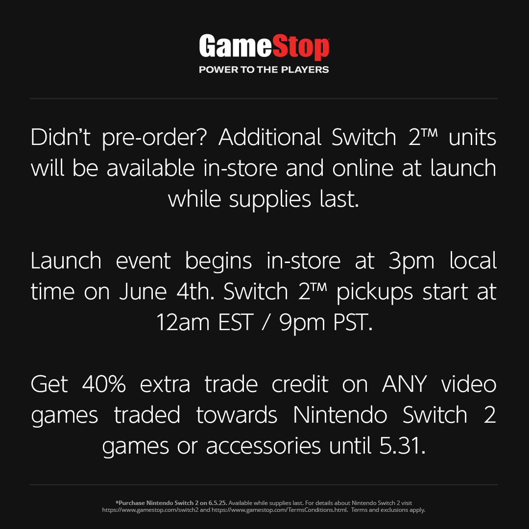 Where to buy Nintendo Switch 2 online