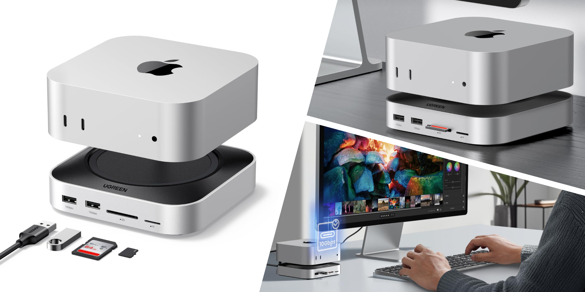 UGREEN's new M4 Mac mini Dock & Stand with integrated NVMe SSD enclosure sees 30% discount, now $63