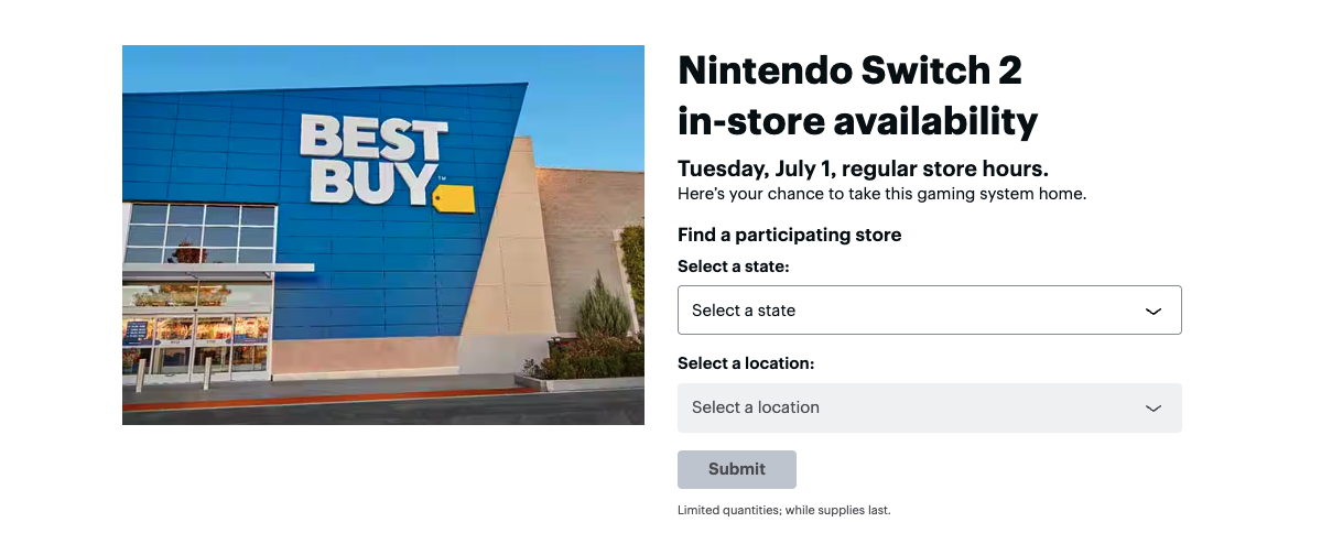Another Switch 2 console restock officially announced at Best Buy for ...