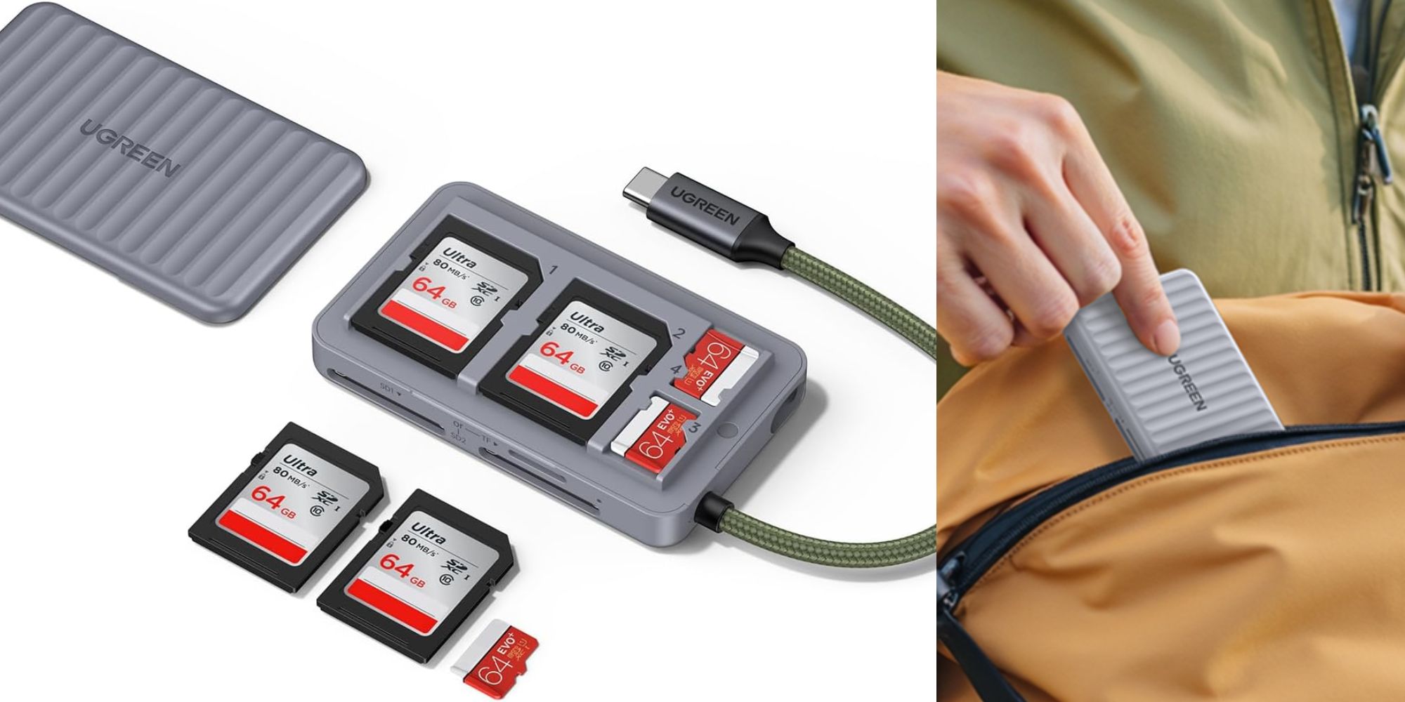 This UGREEN micro/SD reader with magnetic lid lets you safely carry ...