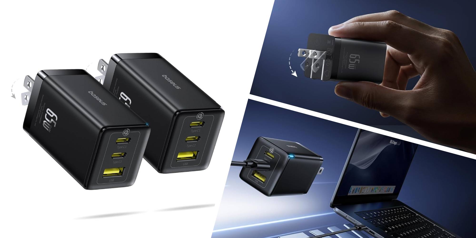 Baseus' 65W wall chargers pack a punch with three ports in tow, grab ...
