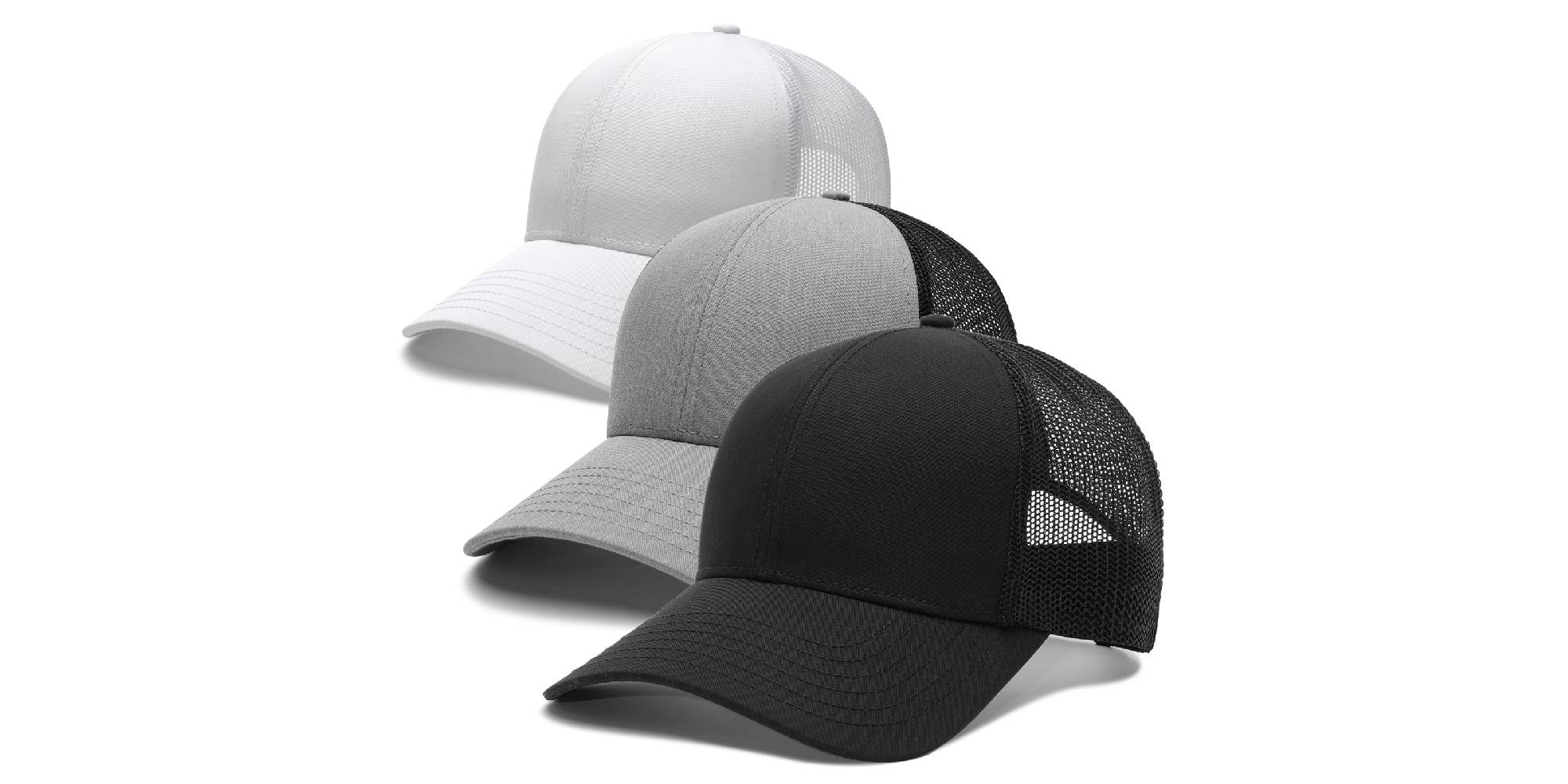 Stylishly keep the sun out of your eyes with three ventilated baseball ...