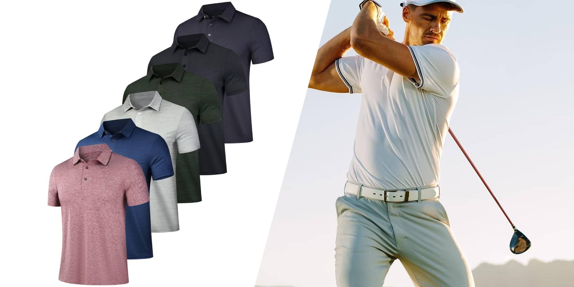 Six athletic polo shirts for $6.50 each? Yep, this variety pack is hard ...