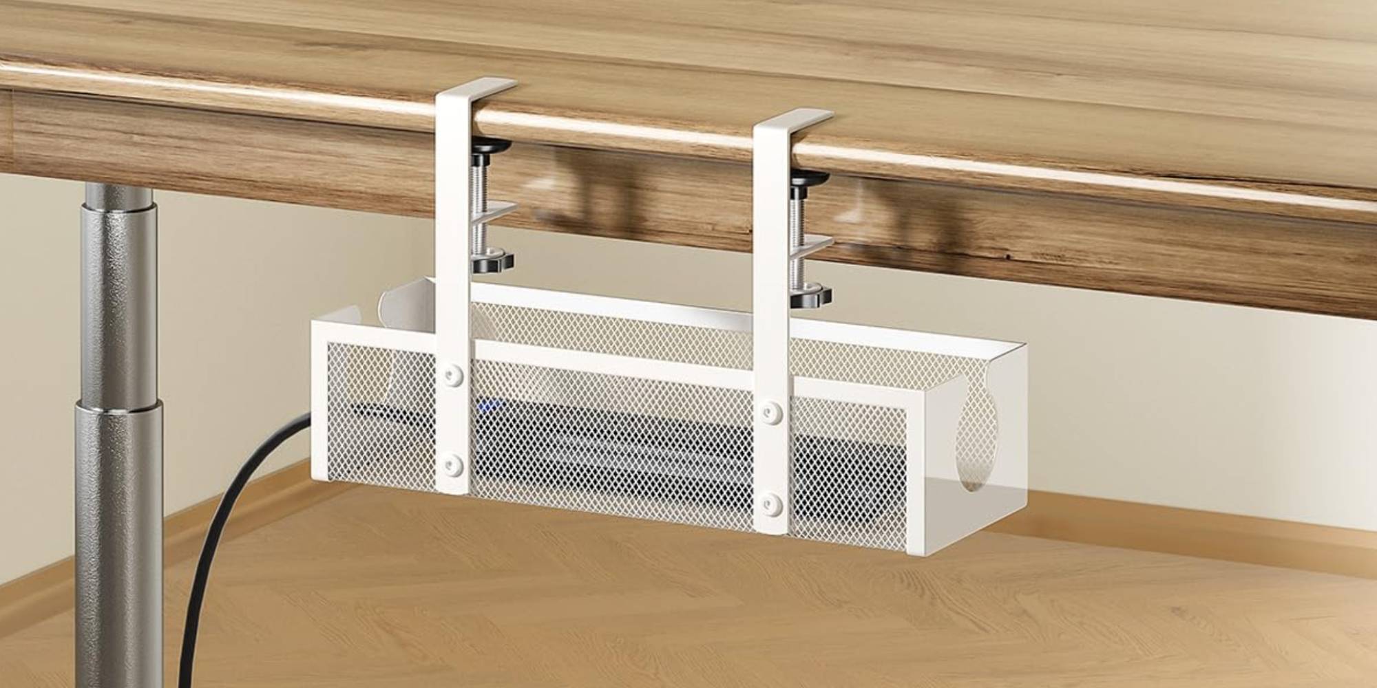 Tidy up your desk with this clamp-on cable management tray for $20 (Reg ...
