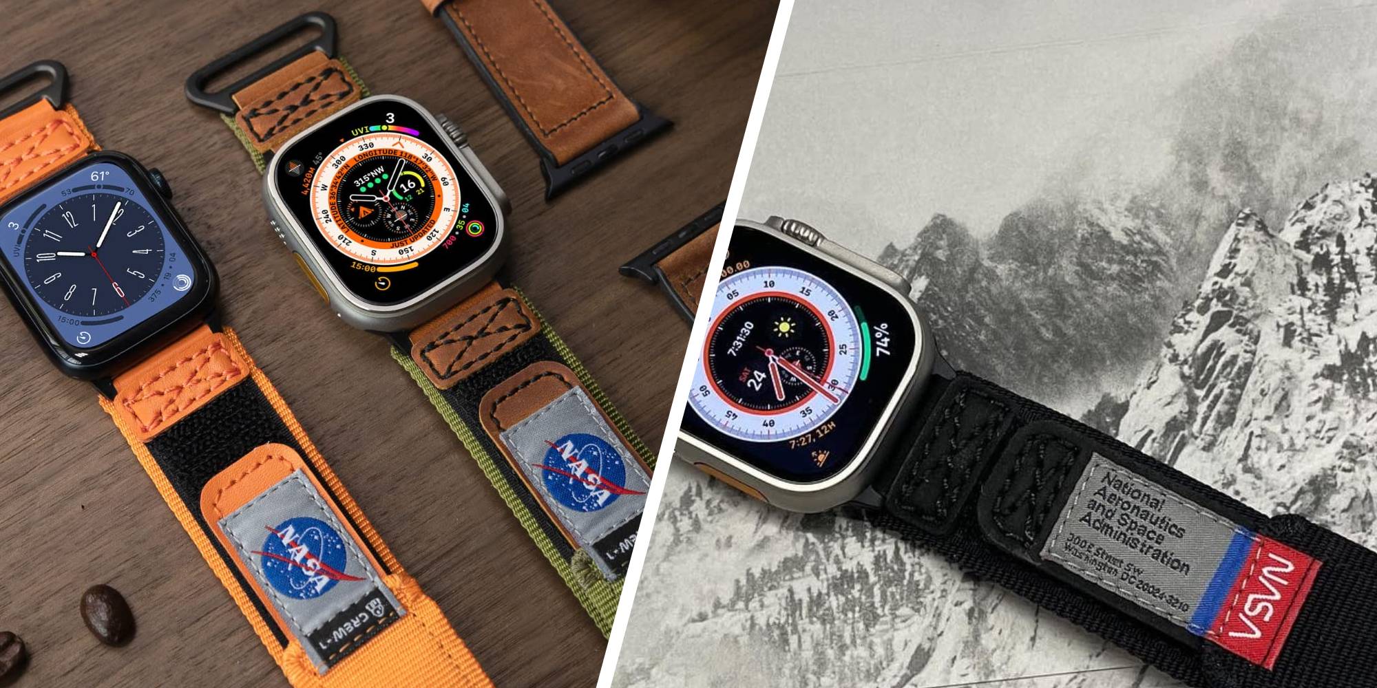 Score this NASA-licensed hybrid nylon and leather Apple Watch band ...