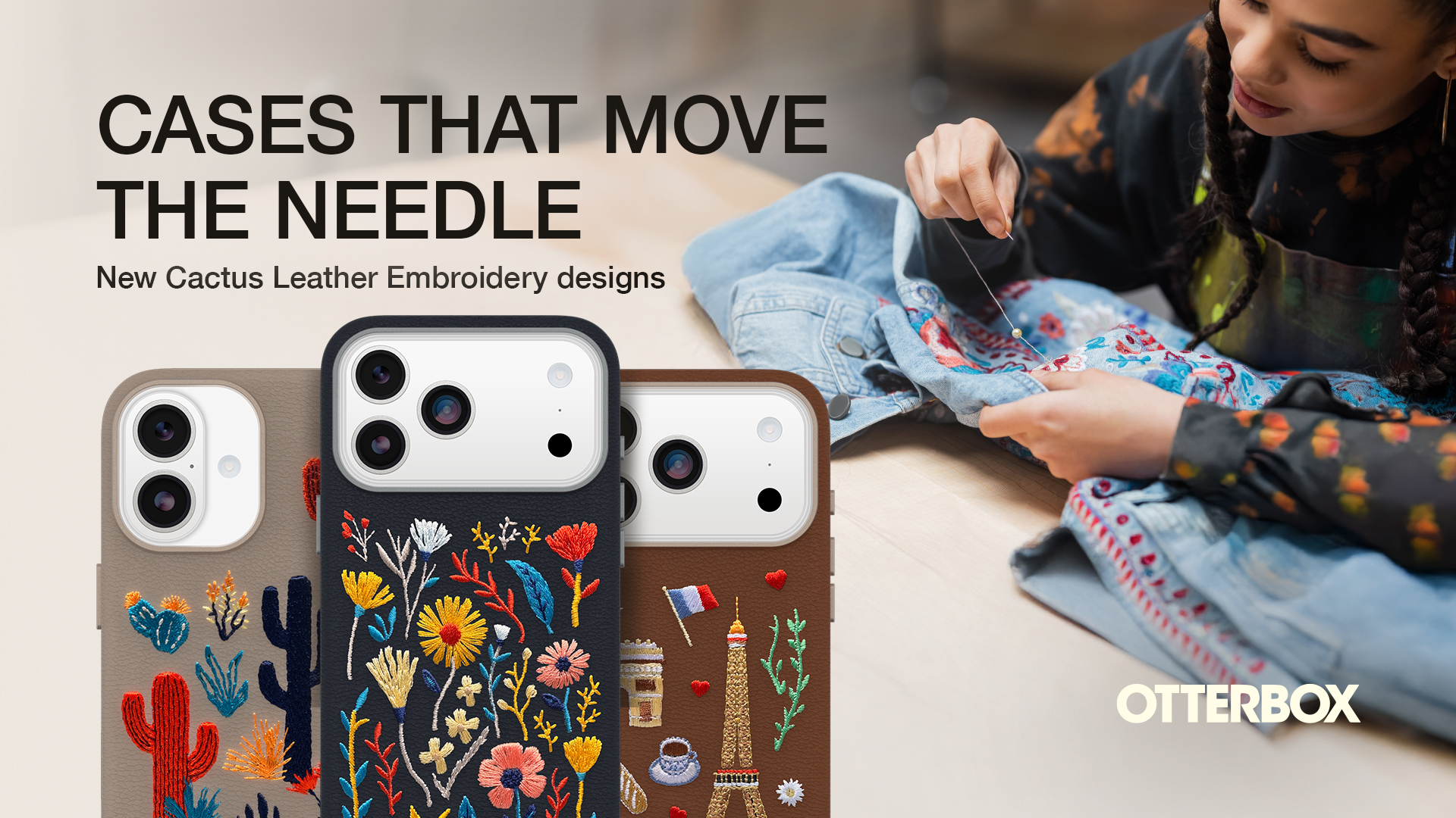 OtterBox's new iPhone 17 cases debut with embroidered cactus leather ...